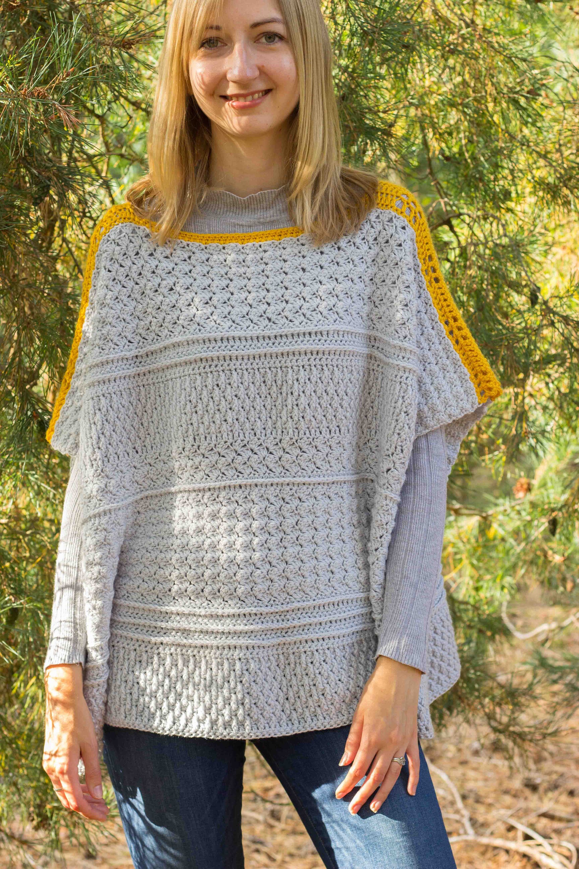 Lichen It Poncho Crochet Pattern, Crochet Jumper Pattern, Crochet ...