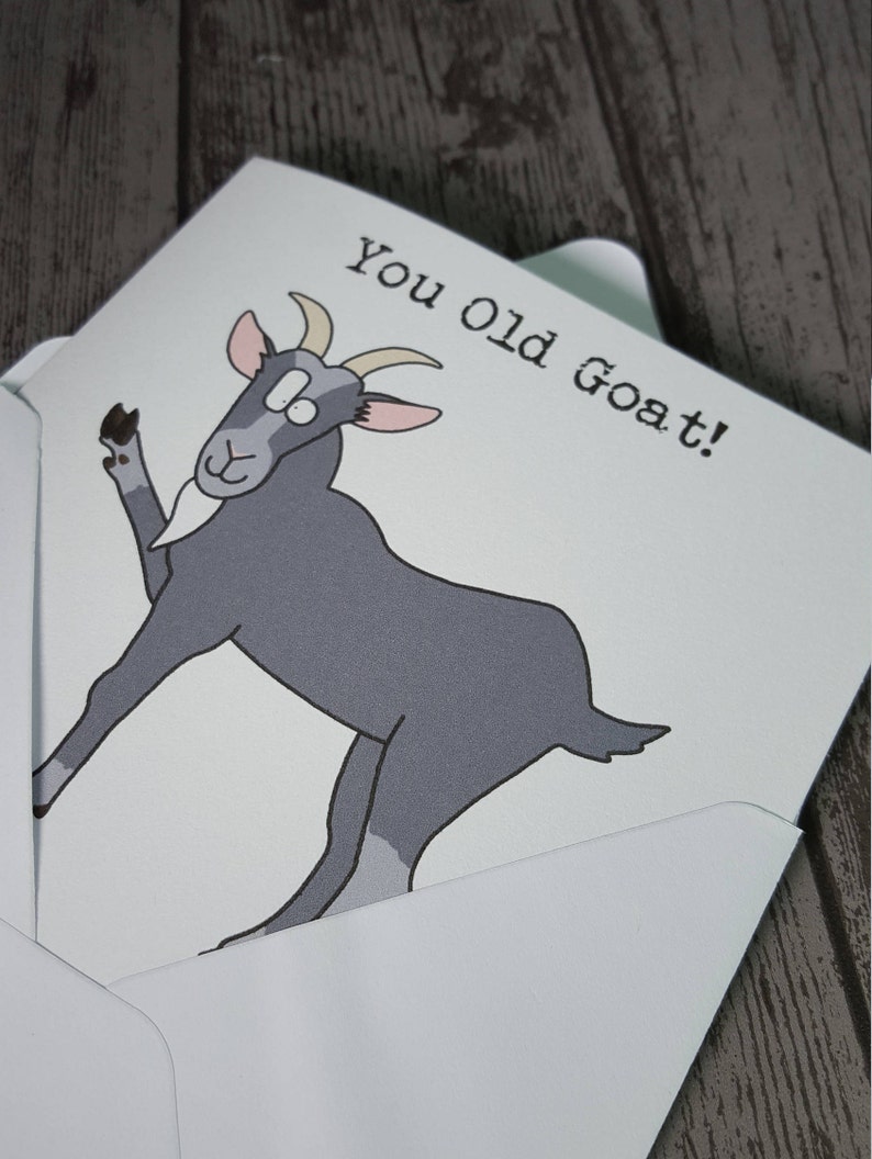 Goat Animal Pun you Old Goat Birthday Retirement - Etsy