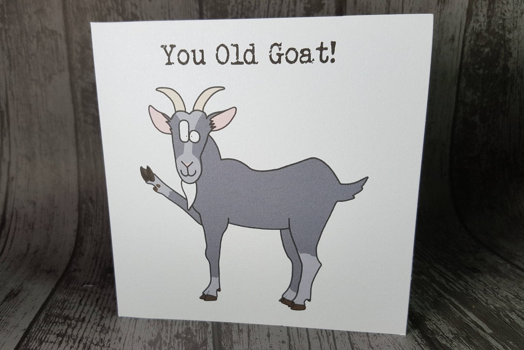 Goat Animal Pun you Old Goat Birthday Retirement - Etsy