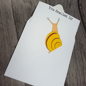 You Snailed It Well Done Congratulations Animal Pun Greetings - Etsy
