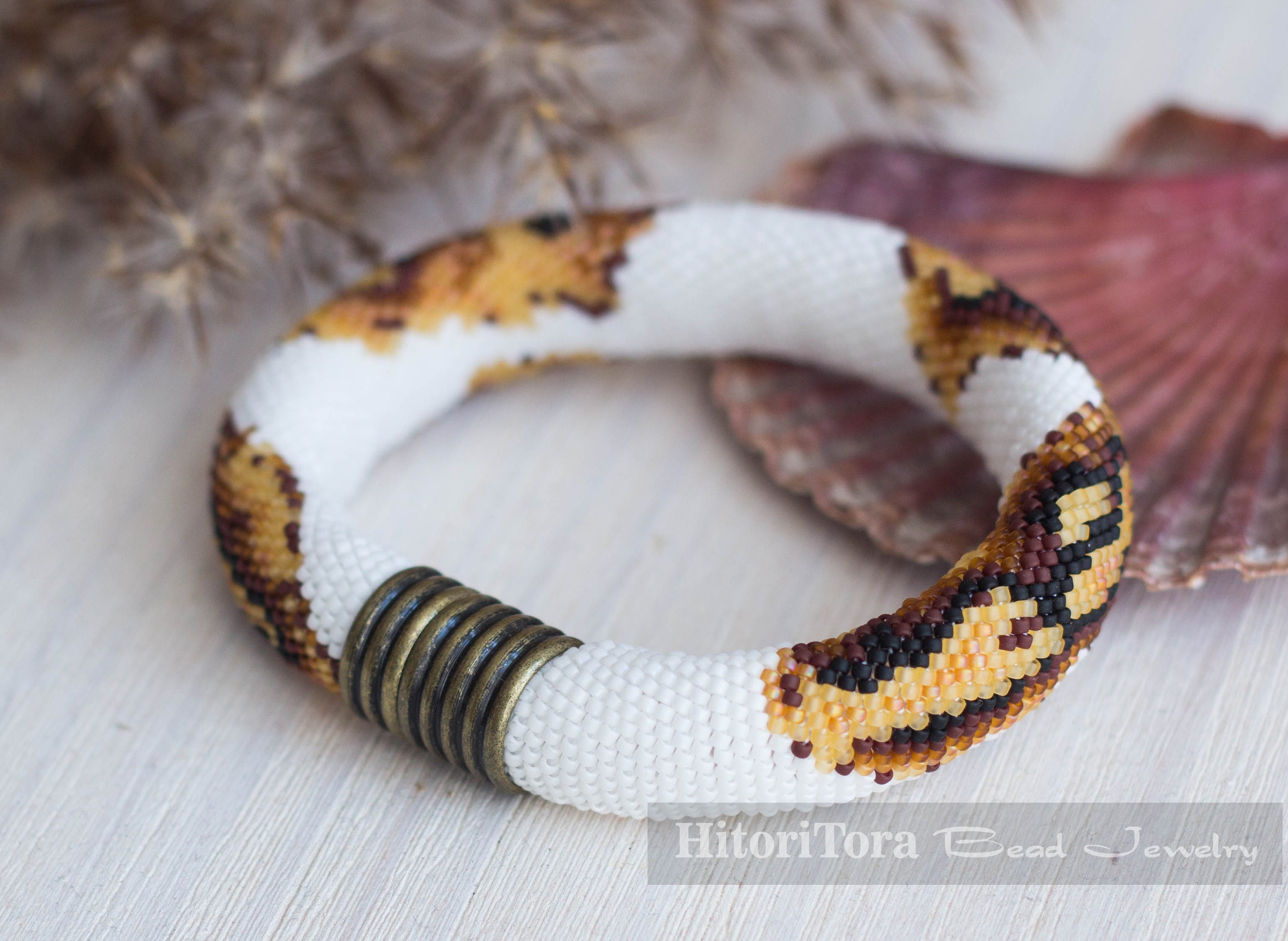 PDF Pattern for Beaded Crochet Bracelet - Seed Bead Crochet Rope ...