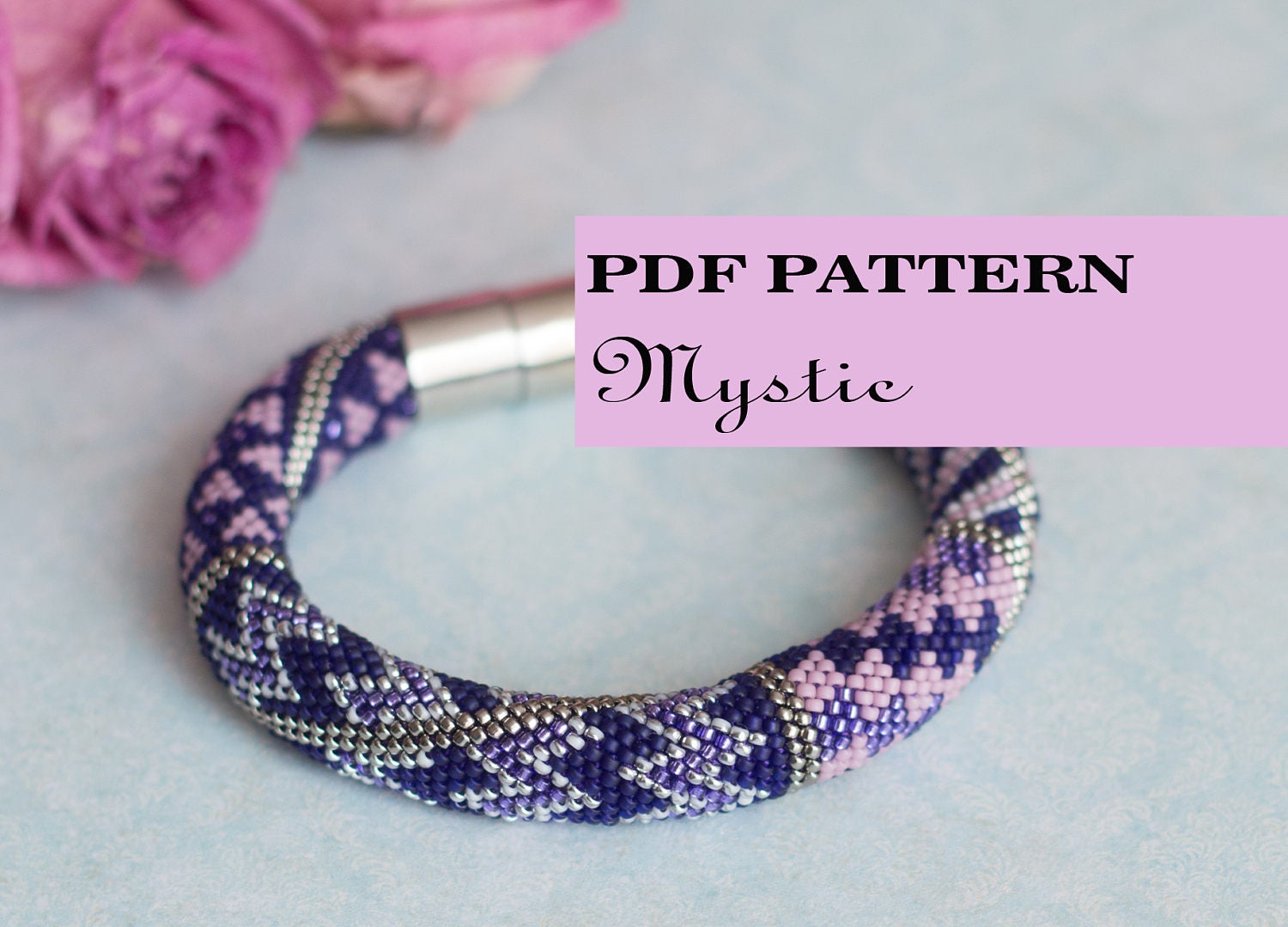 PDF Pattern for Crochet Bracelet Seed Bead Crochet Rope - Etsy