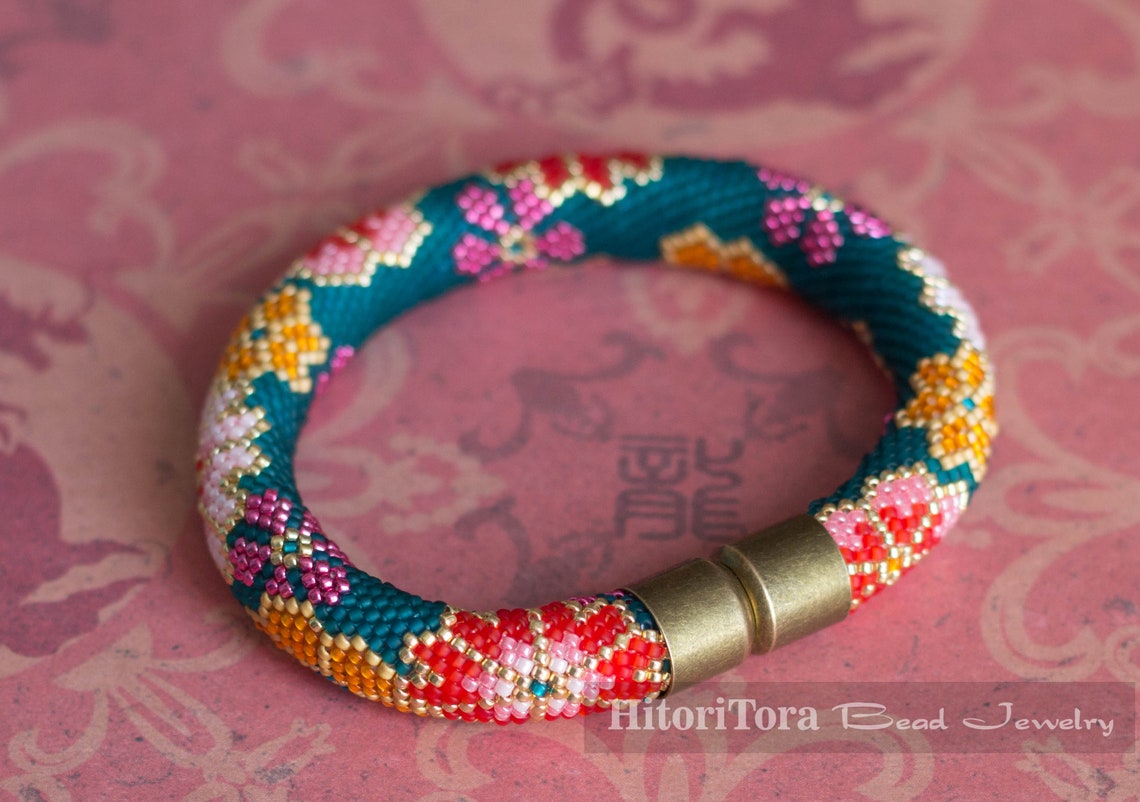 PDF Pattern for Beaded Crochet Bracelet Seed Bead Pattern - Etsy