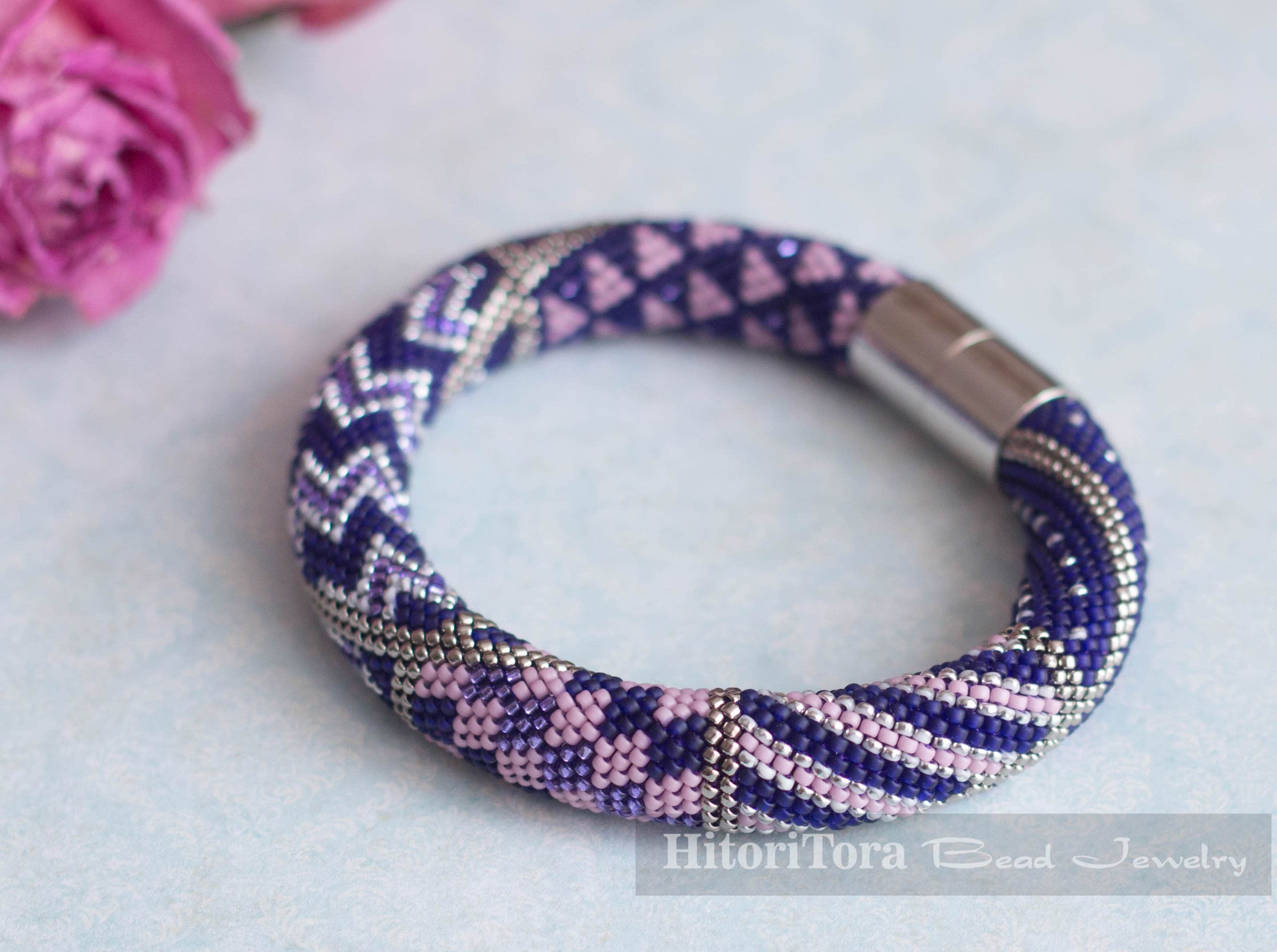 PDF Pattern for Crochet Bracelet Seed Bead Crochet Rope - Etsy