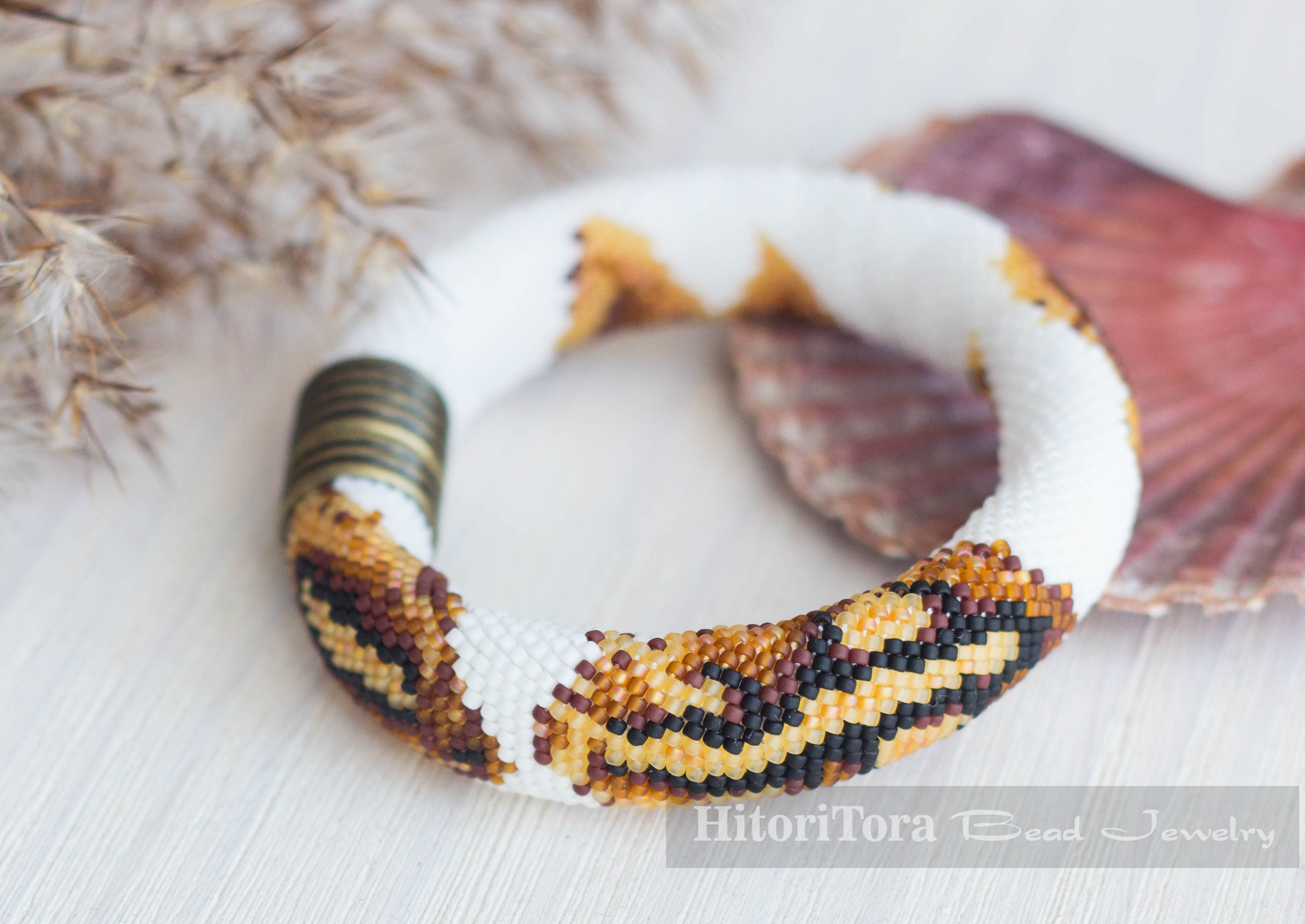 PDF Pattern for Beaded Crochet Bracelet - Seed Bead Crochet Rope ...