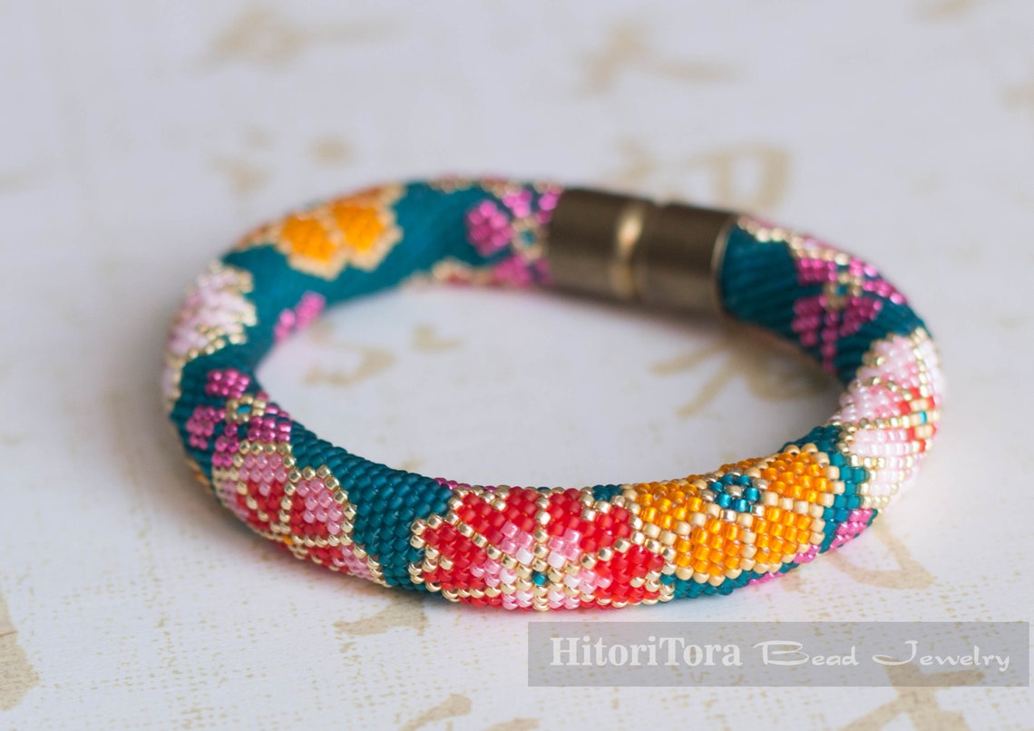 PDF Pattern for Beaded Crochet Bracelet Seed Bead Pattern - Etsy