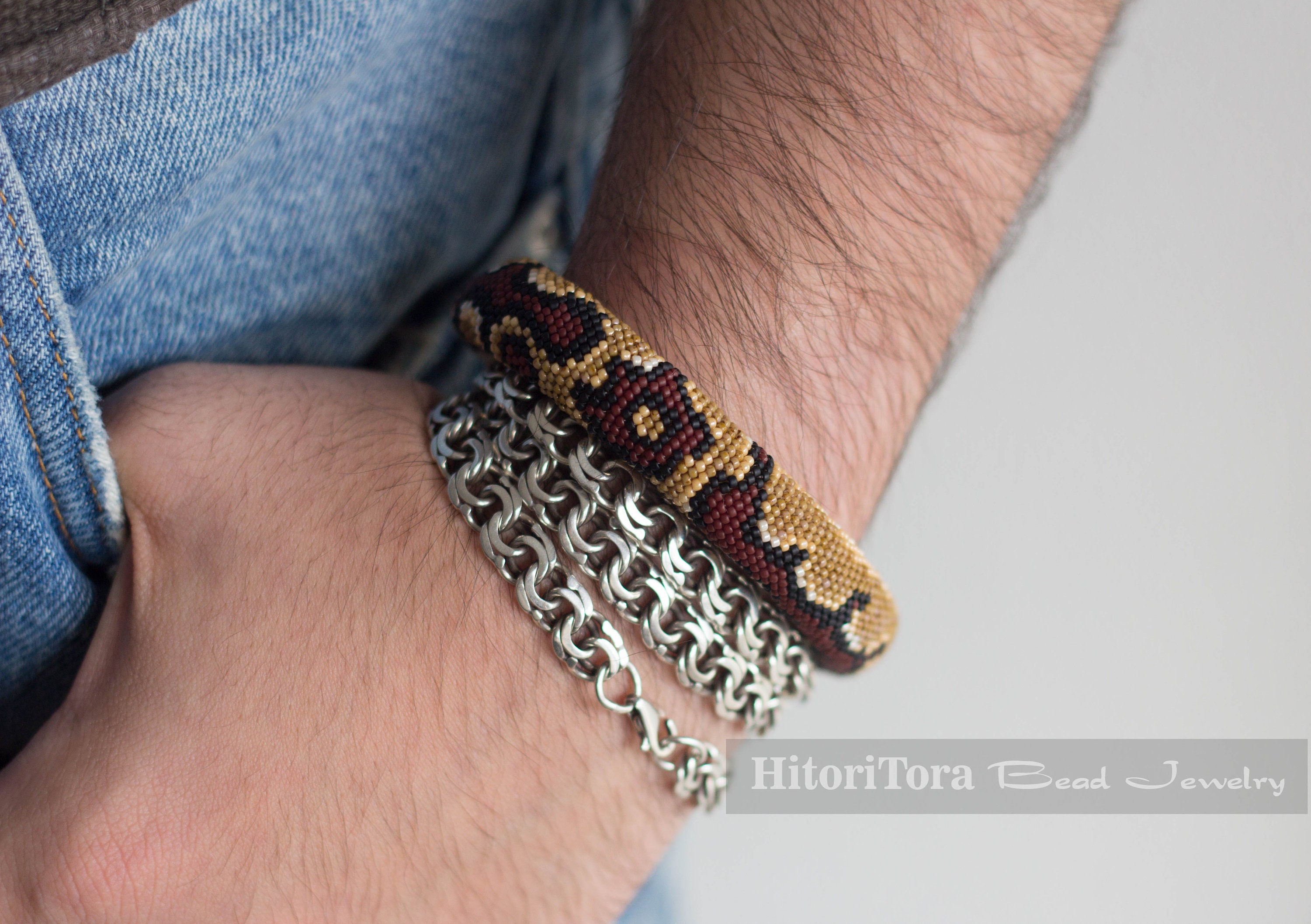 PDF Pattern for Beaded Crochet Bracelet - Seed Bead Crochet Rope ...