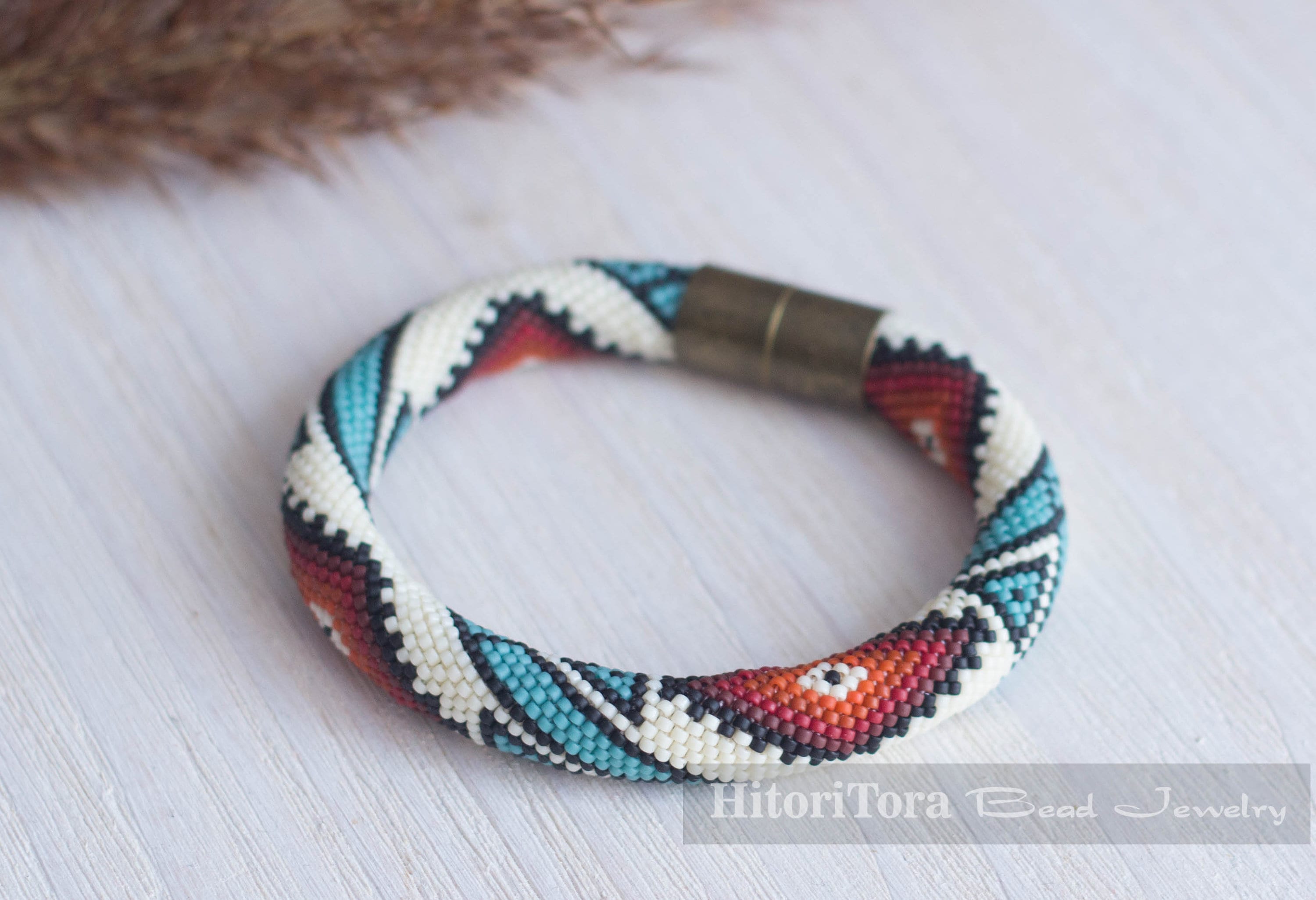 PDF Pattern for Bead Crochet Bracelet - Seed Beads Crochet Rope ...