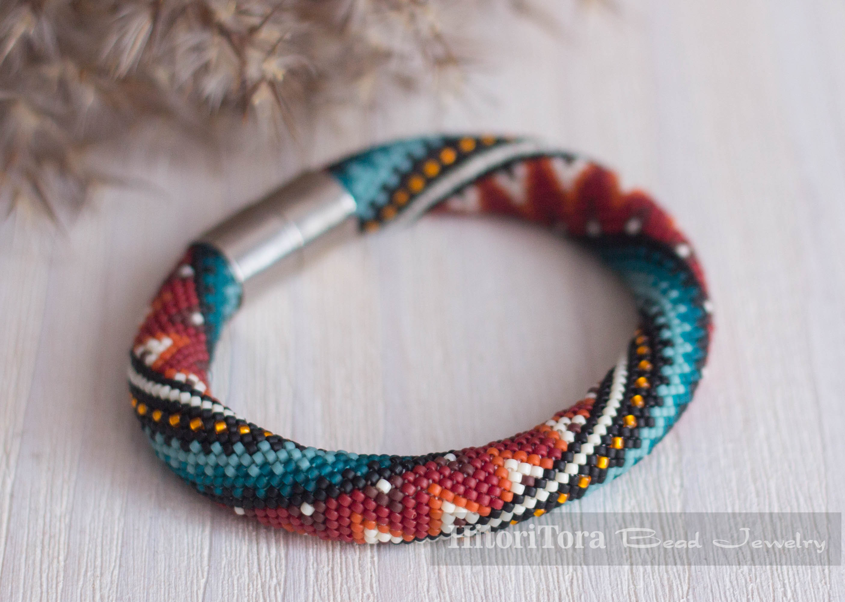 PDF Pattern for Bead Crochet Bracelet - Seed Beads Crochet Rope ...
