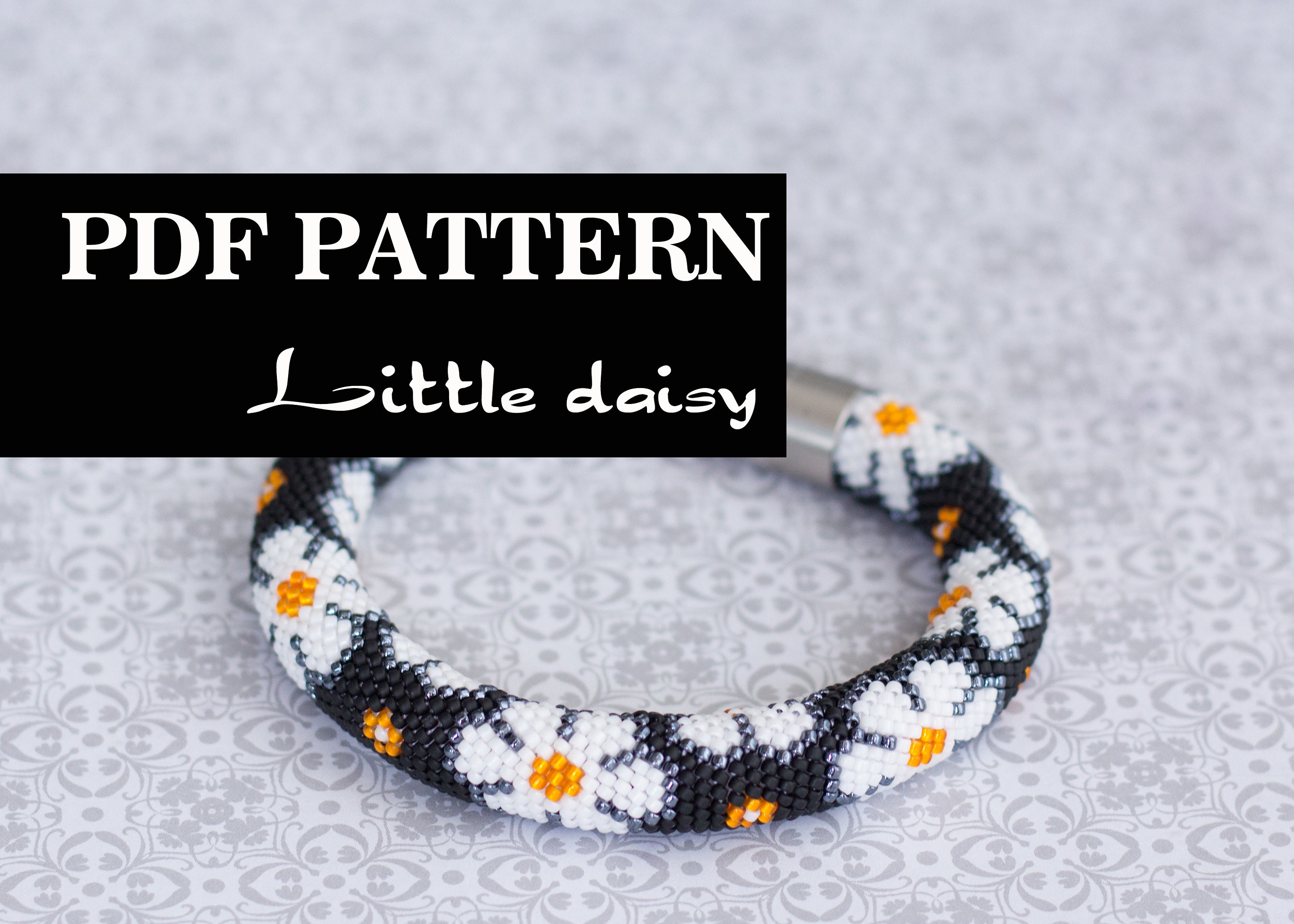 PDF Pattern for Beaded Crochet Bracelet - Seed Bead Rope Pattern ...