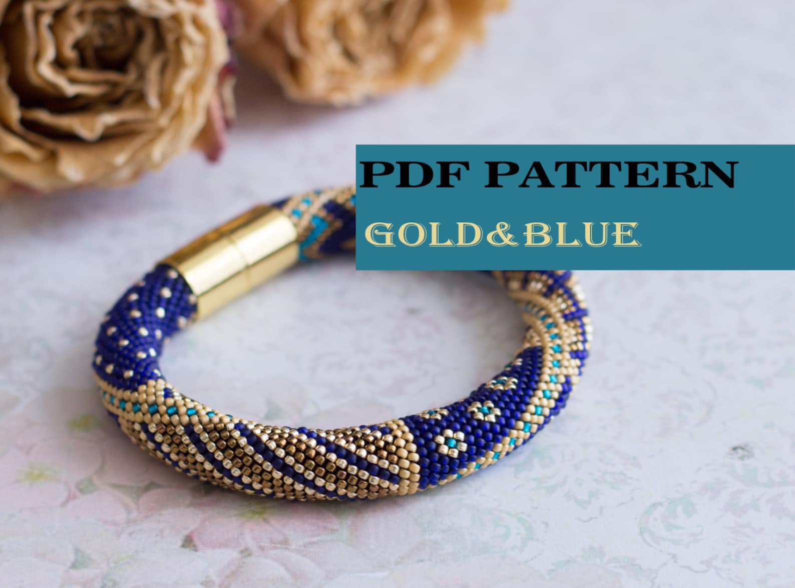 PDF Pattern for Crochet Bracelet - Seed Bead Crochet Rope - Jewelry ...