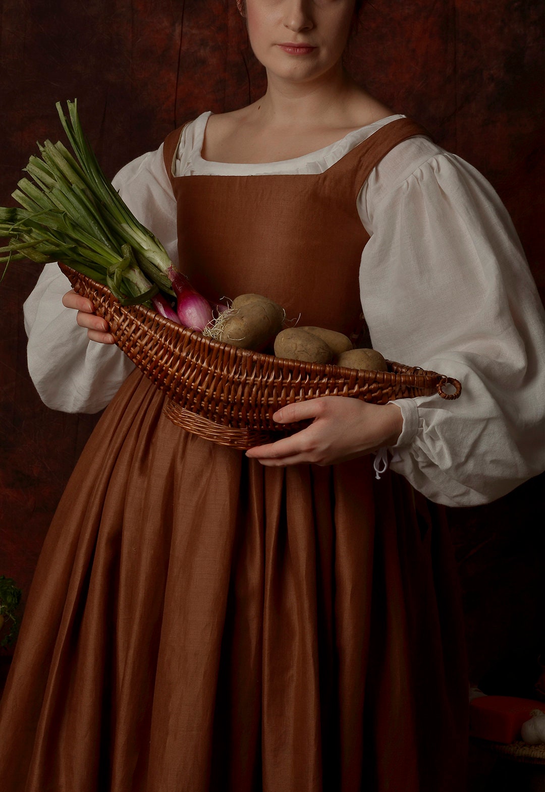 Early 1600 Italian Peasant Attire/ Early 17th Century Bespoke Gown ...