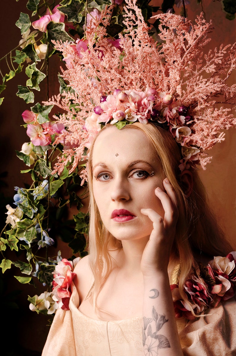 Coiffure De Fée De Printemps Couvre Chef De Fleur Et De Baies Etsy