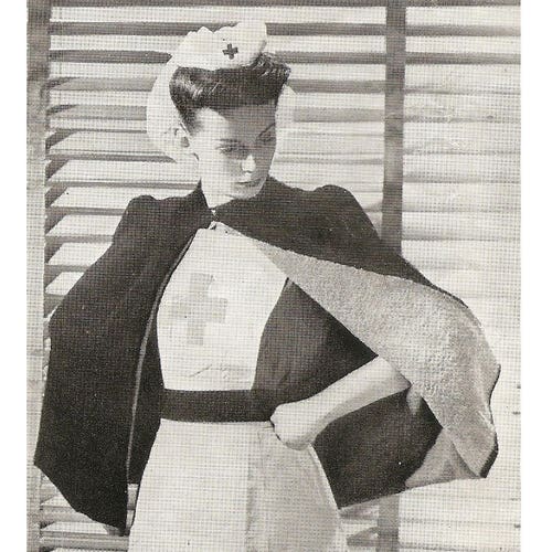 1940's Wartime Nurses Cape PDF Knitting Pattern - Etsy