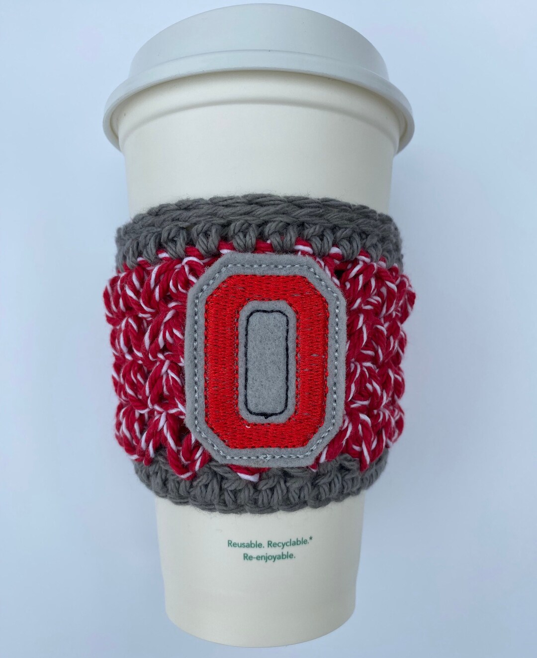 OSU Cup Cozy Ohio State Block O Crochet Cup Cozy OSU - Etsy