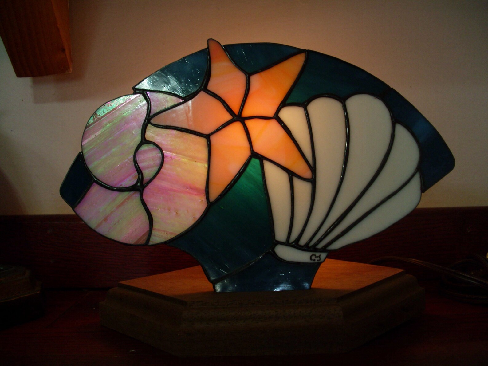 Stained Glass Fan Lamp Shells - Etsy