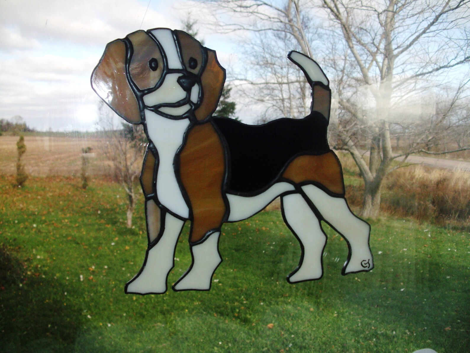 Stained Glass Dog Beagle Sun Catcher - Etsy