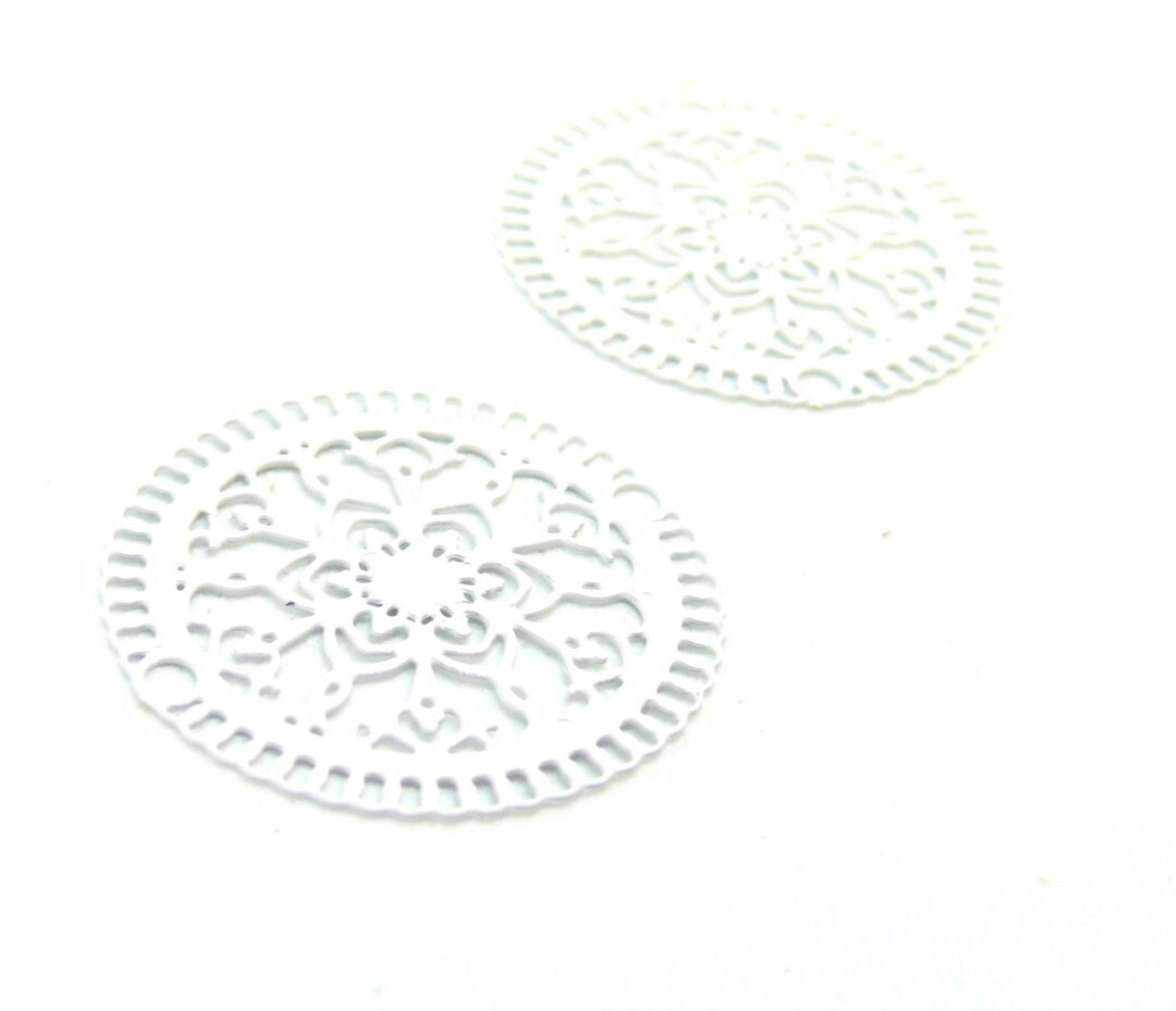 AE114293 PAX of 4 Watermark Pendant Prints Mandala 23mm White - Etsy