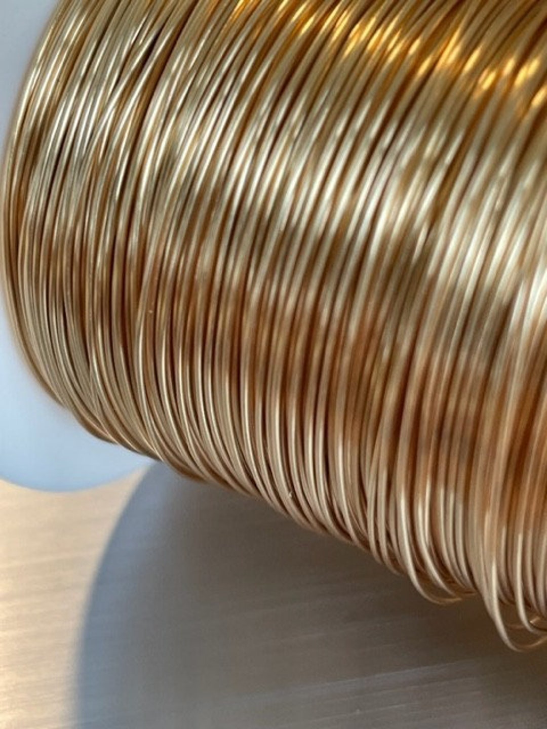 HK001 Lot of 10 Meters of COPPER WIRE 0.6mm, 18K Fine Gold Plated ...