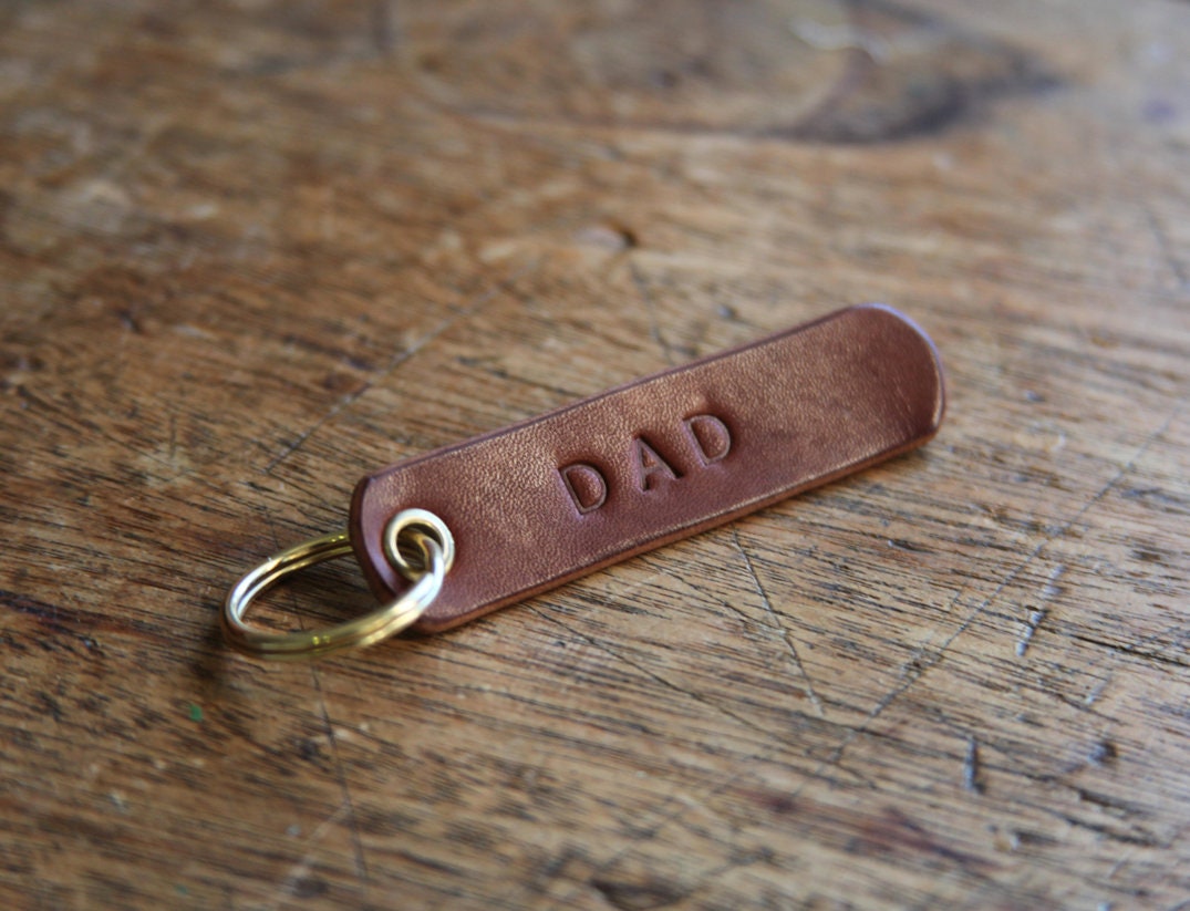 Personalised Leather Key Tag / Key Fob Hand Made - Etsy