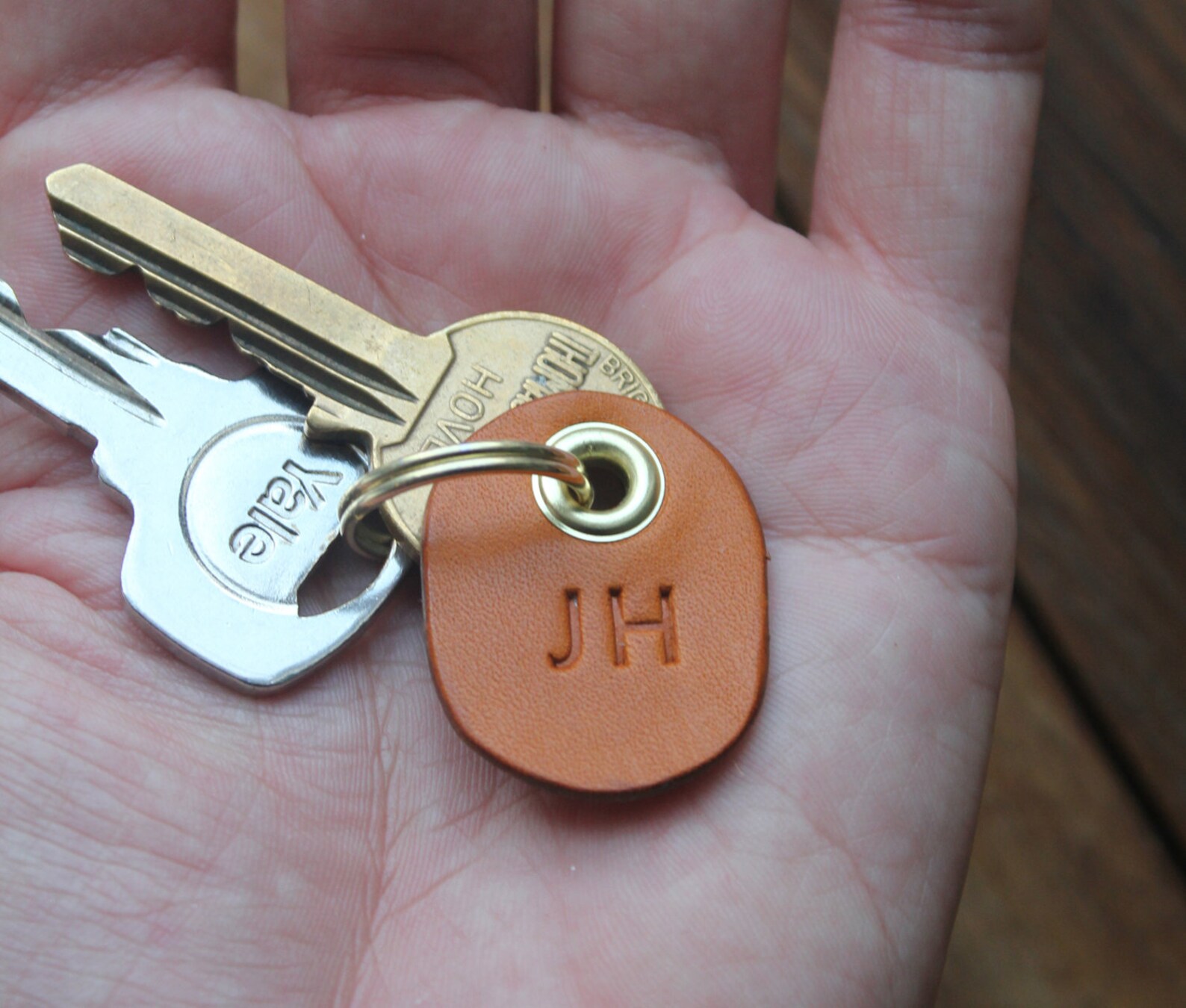 Personalised Leather Key Tag / Key Fob Hand Made - Etsy