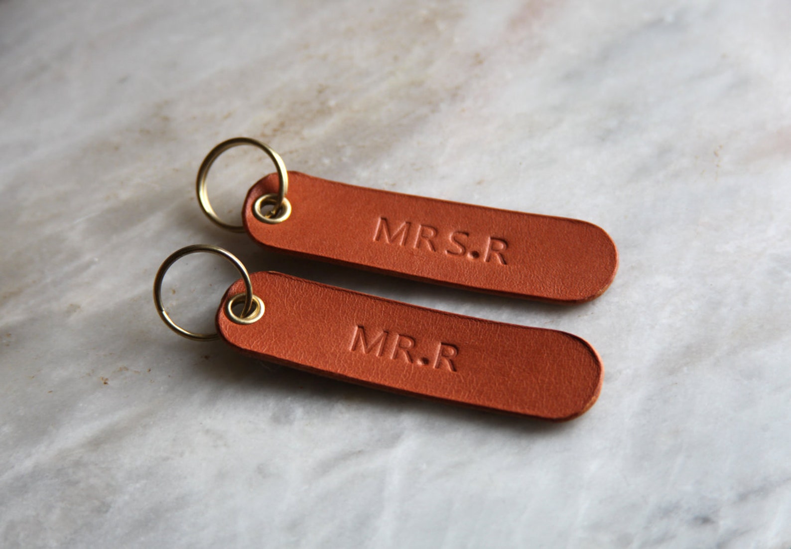 Personalised Leather Key Tag / Key Fob Hand Made - Etsy