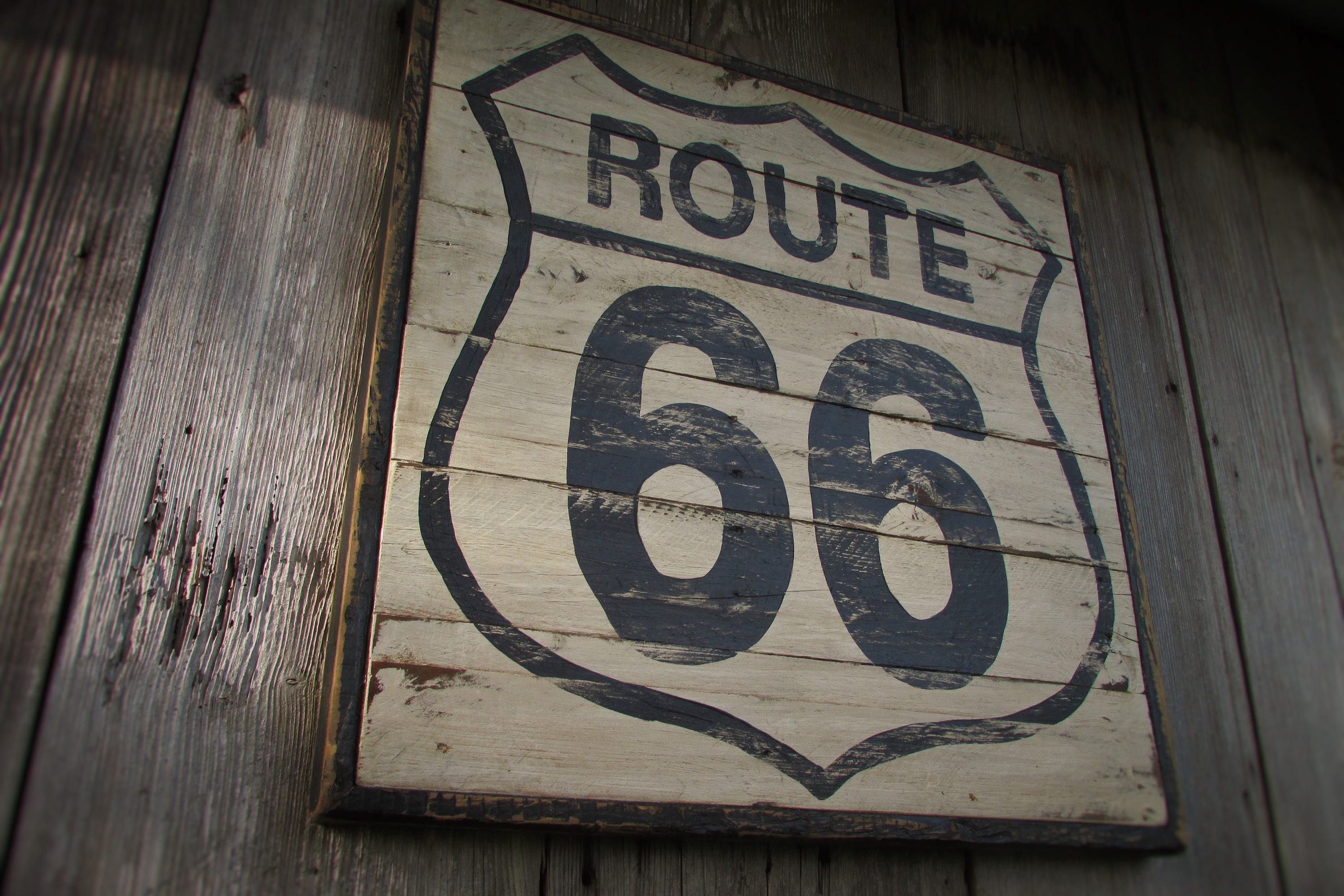 Rustic Route 66 Road Sign Americana Hot Rod - Etsy