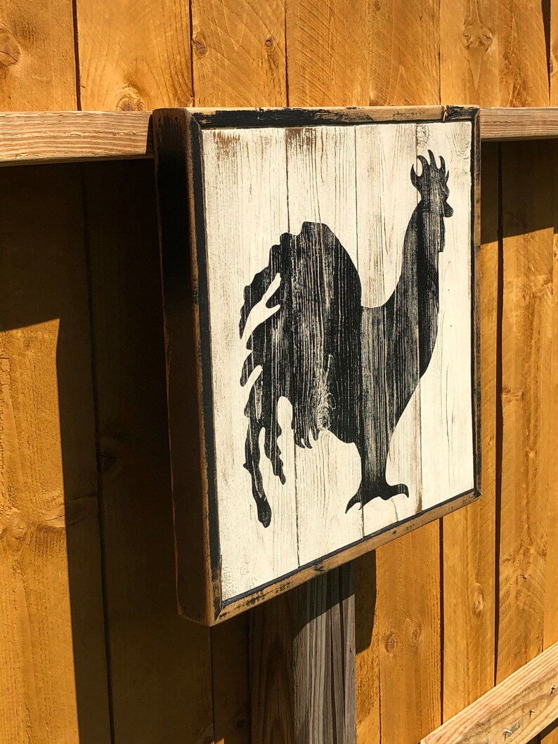 Rustic Chicken Sign Rooster Vintage - Etsy