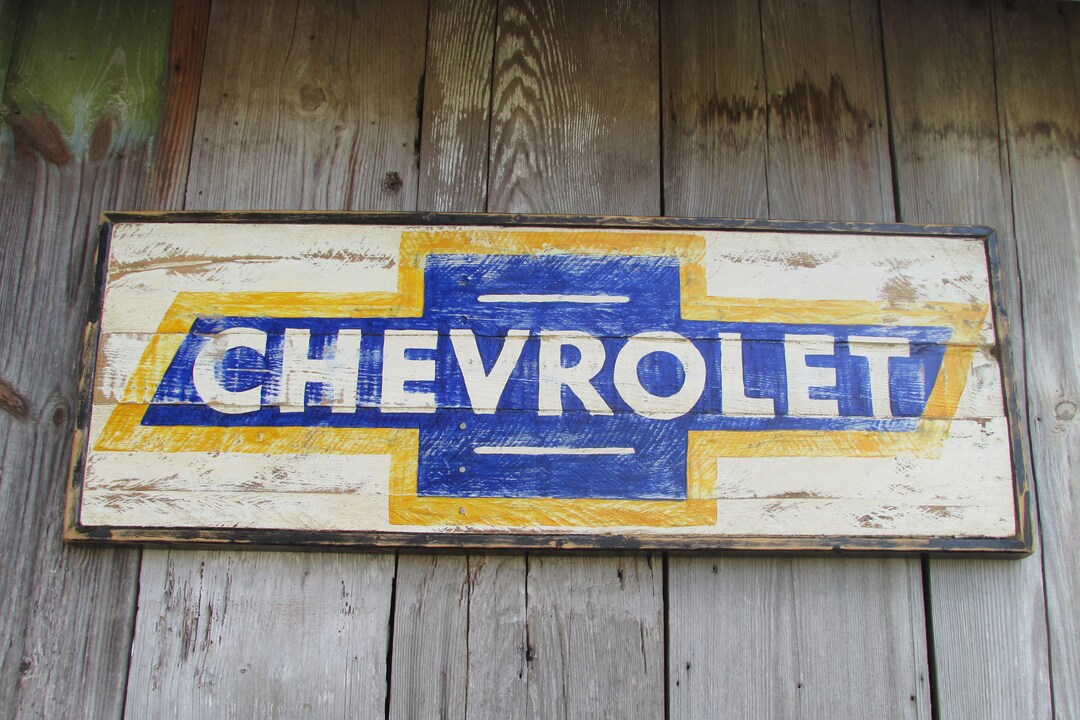 Rustic Chevrolet Sign Chevy - Etsy