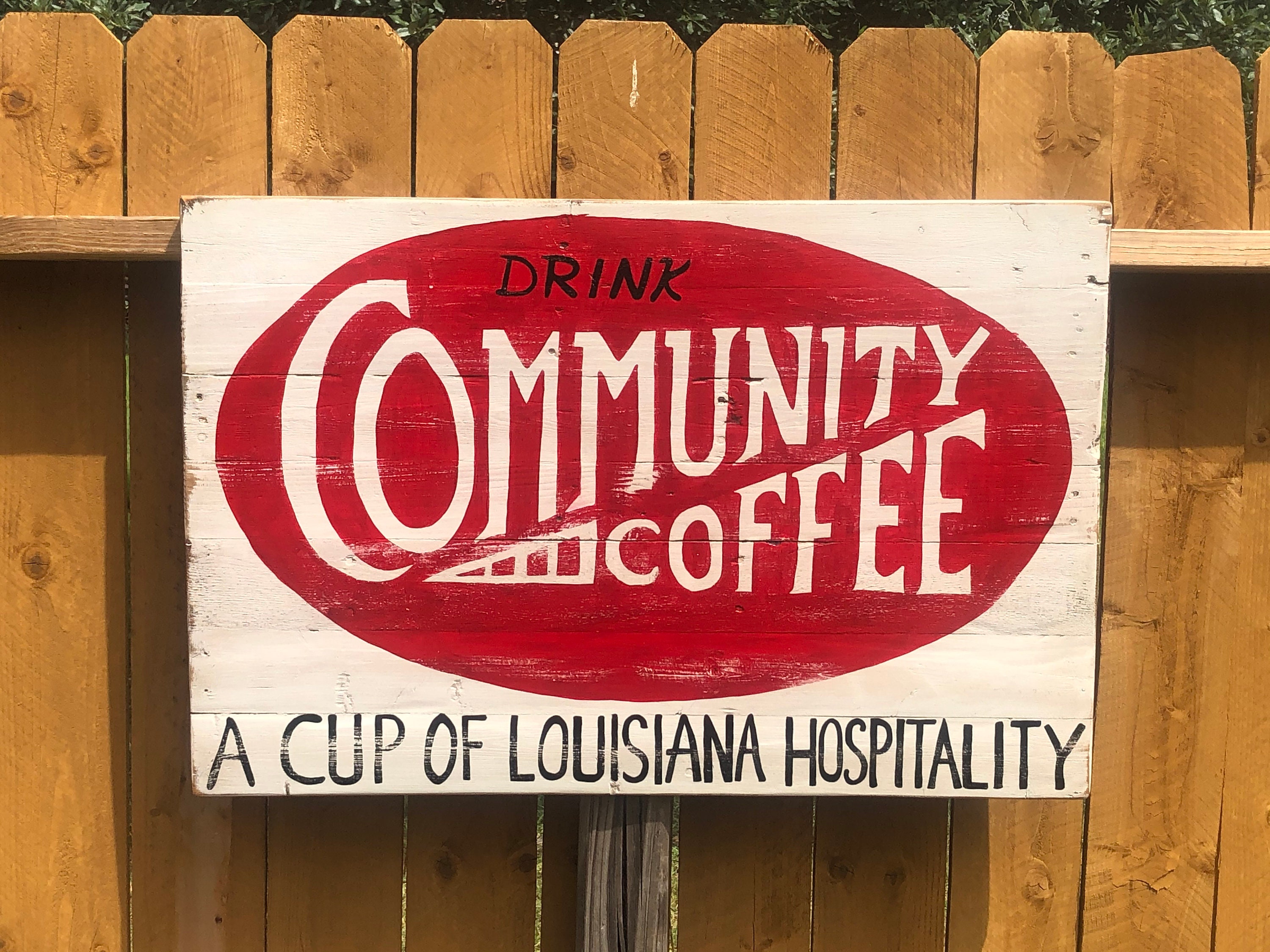 Vintage Rustic Community Coffee sign | Etsy