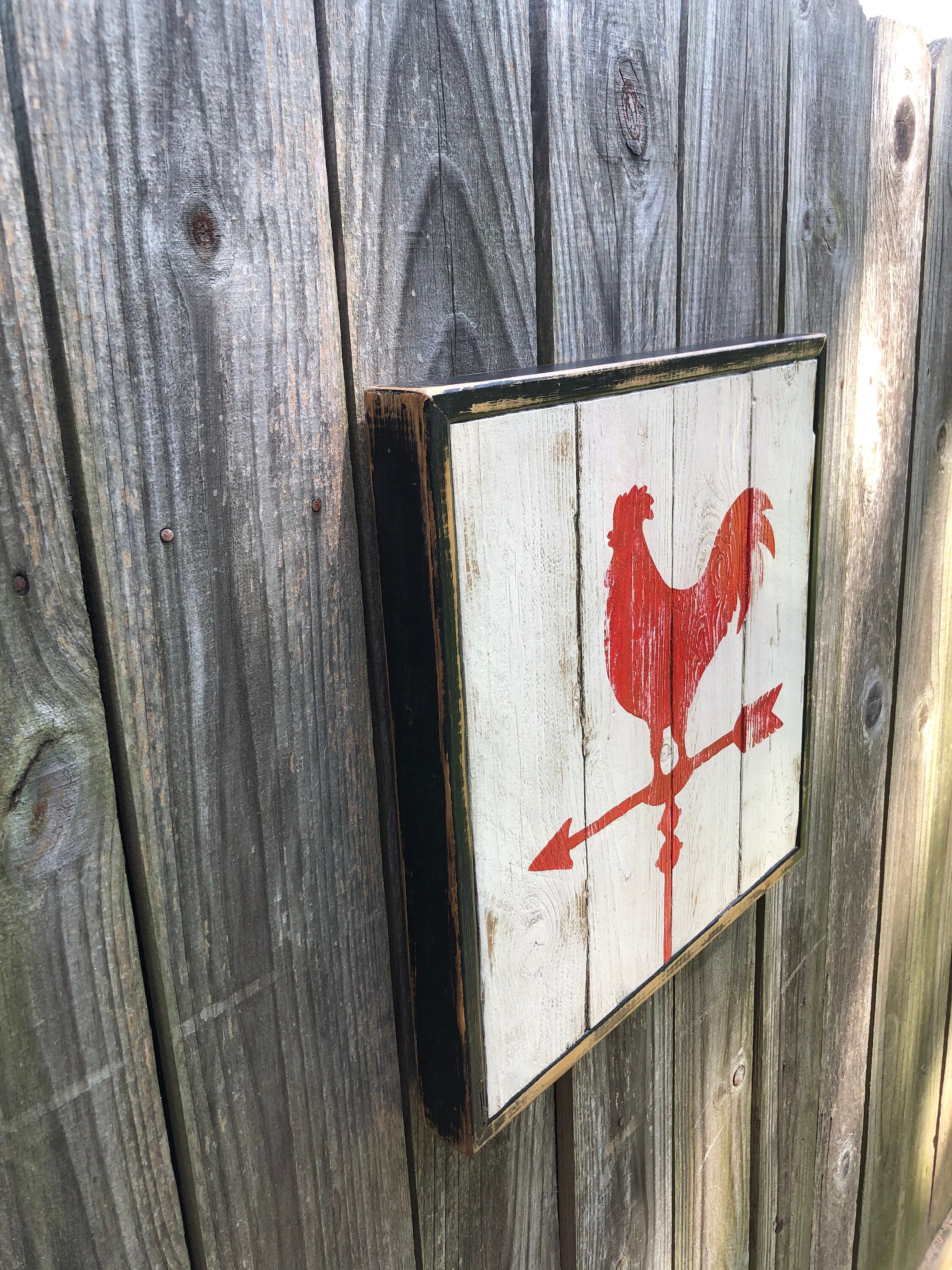 Rustic Chicken Sign Rooster Vintage | Etsy