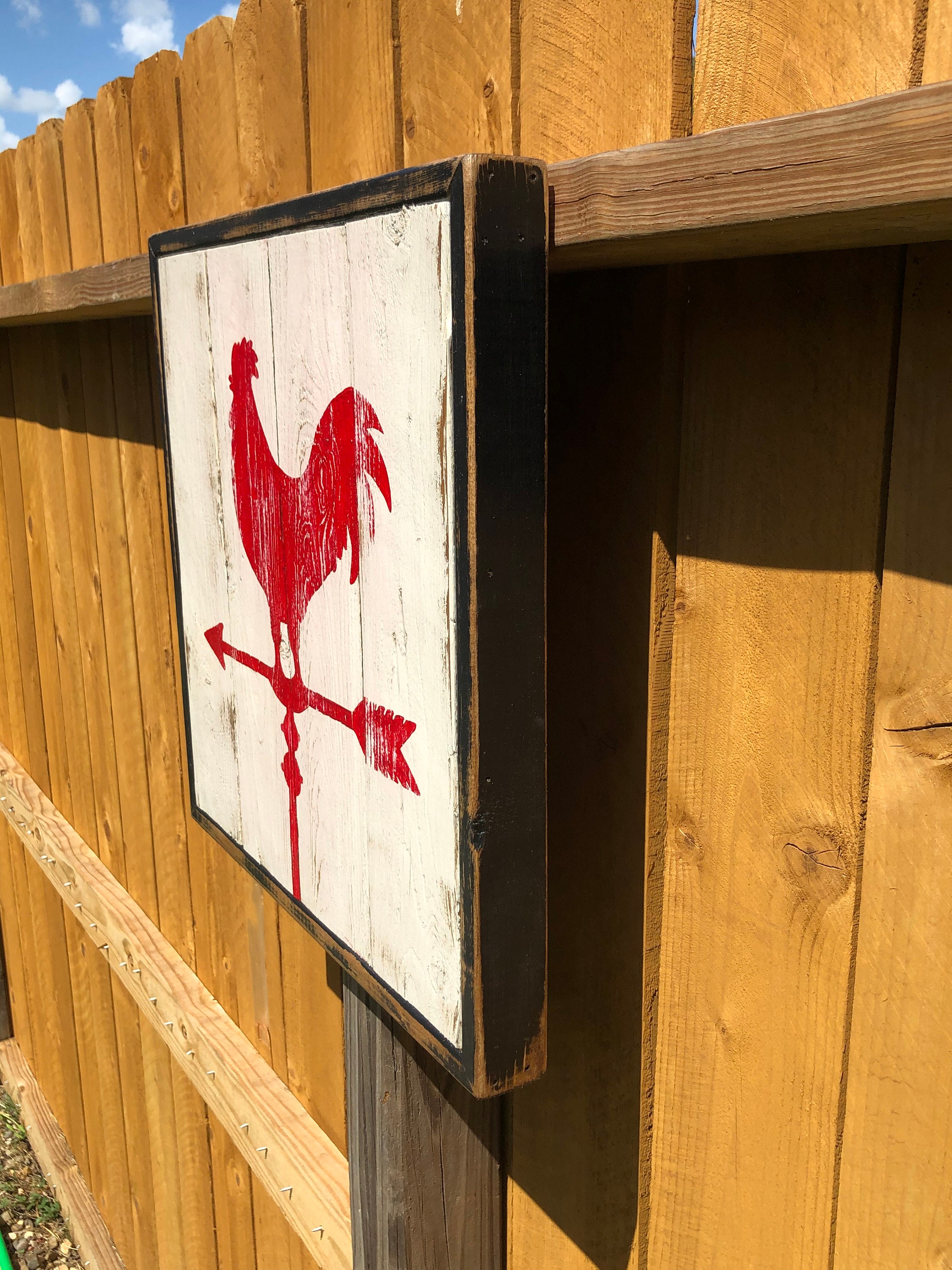 Rustic Chicken Sign Rooster Vintage | Etsy