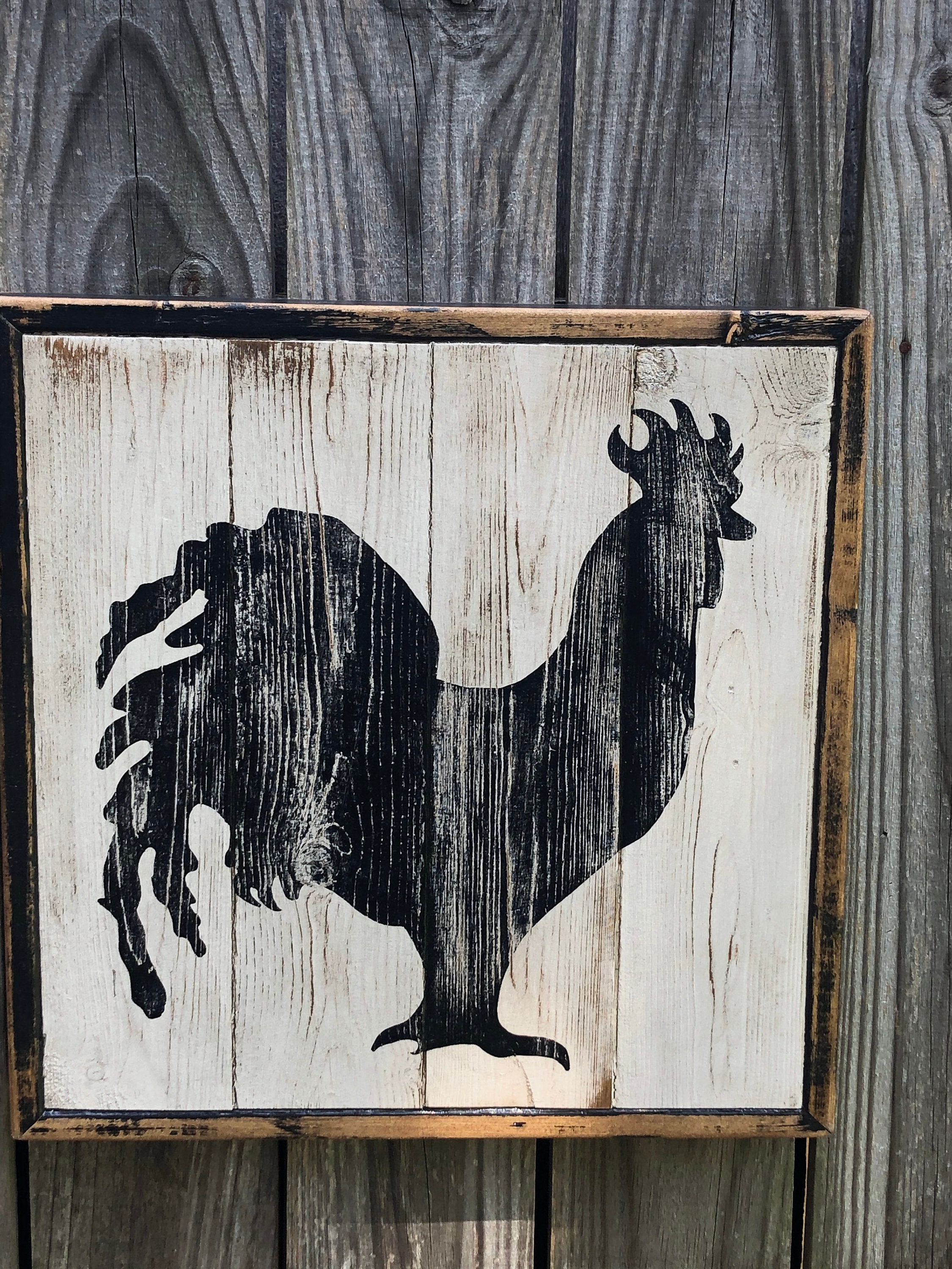 Rustic Chicken Sign Rooster Vintage | Etsy