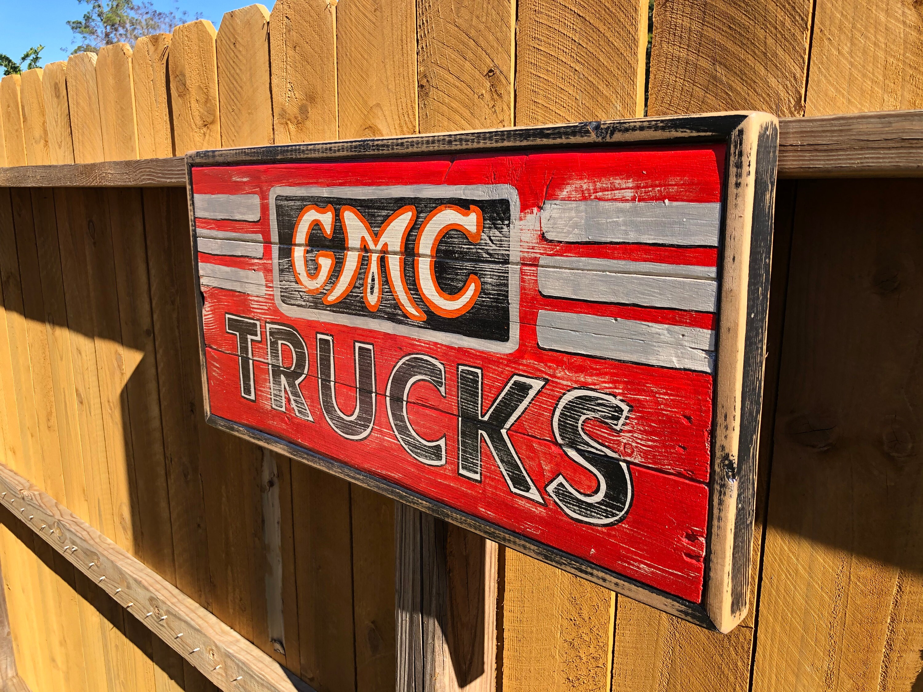 Rustic GMC Trucks Sign Chevy | Etsy