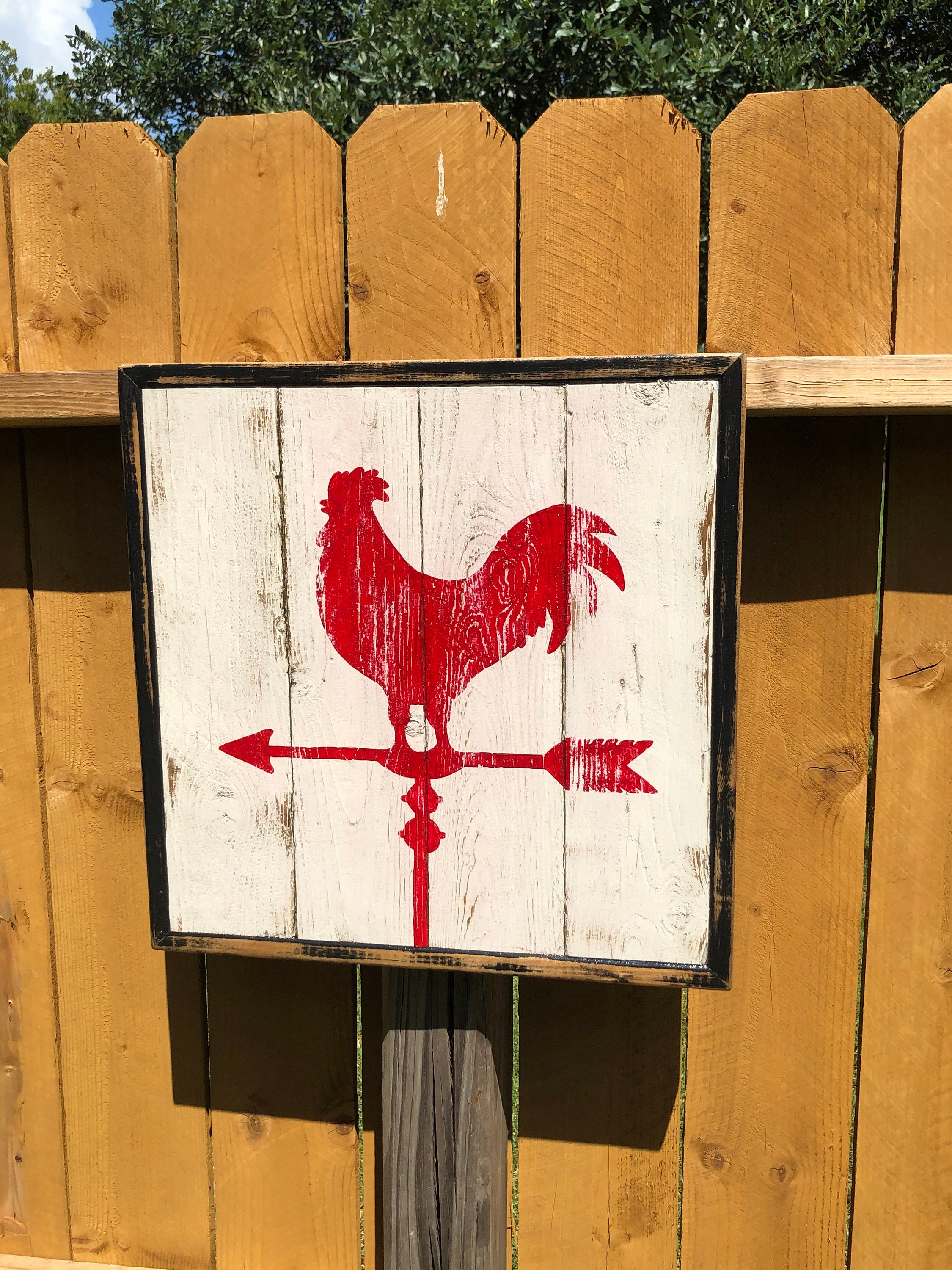 Rustic Chicken Sign Rooster Vintage | Etsy