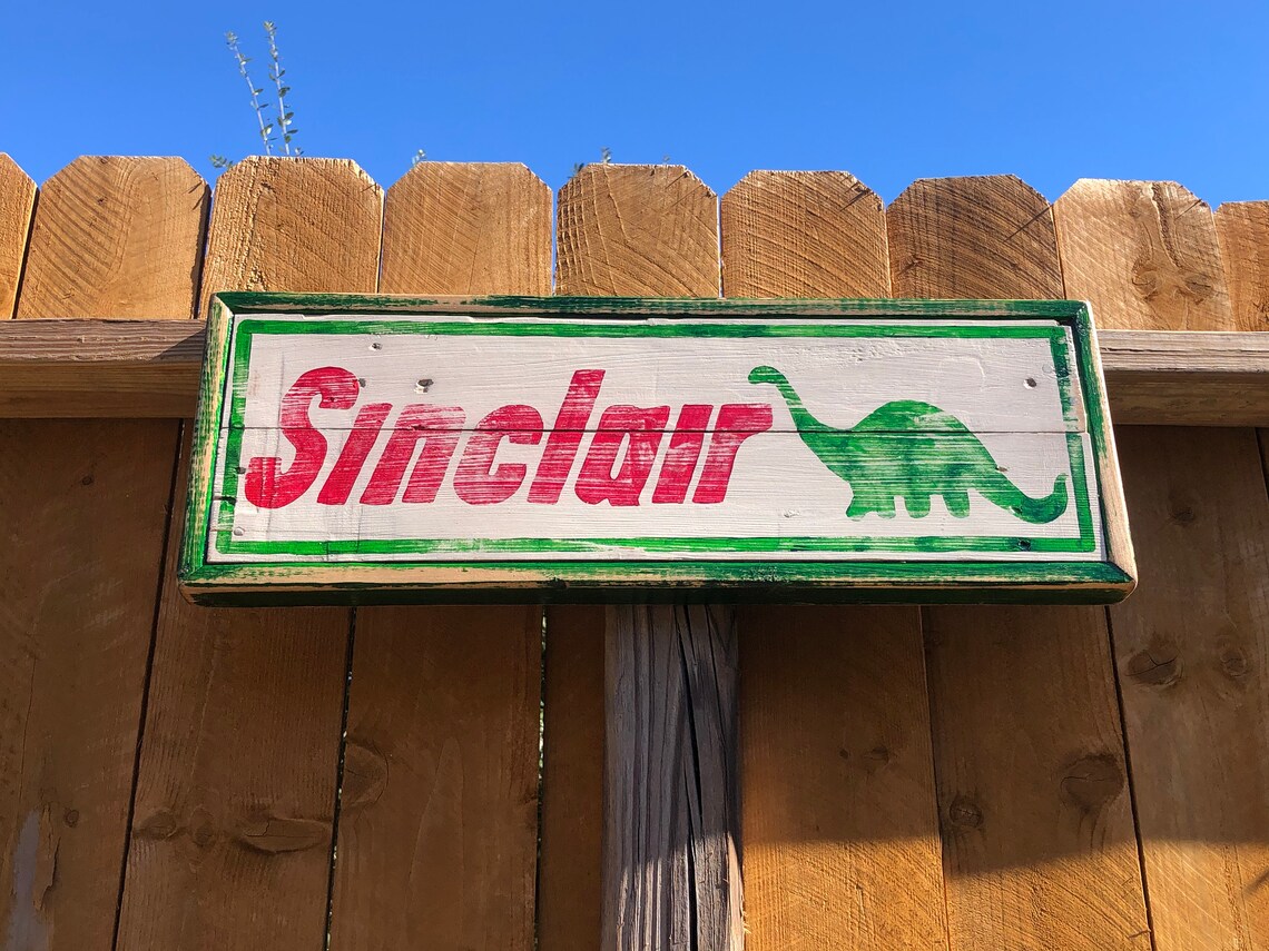 Vintage Rustic Sinclair Gas Sign - Etsy