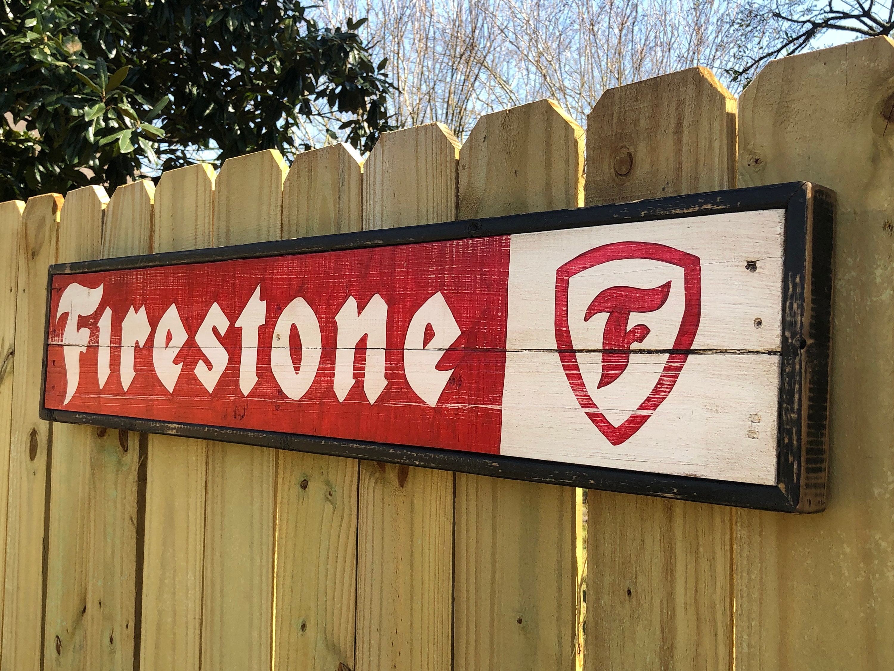 Rustic Firestone Tires Sign - Etsy
