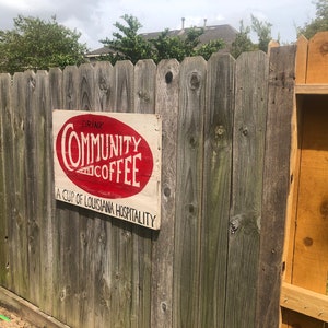 Vintage Rustic Community Coffee Sign - Etsy