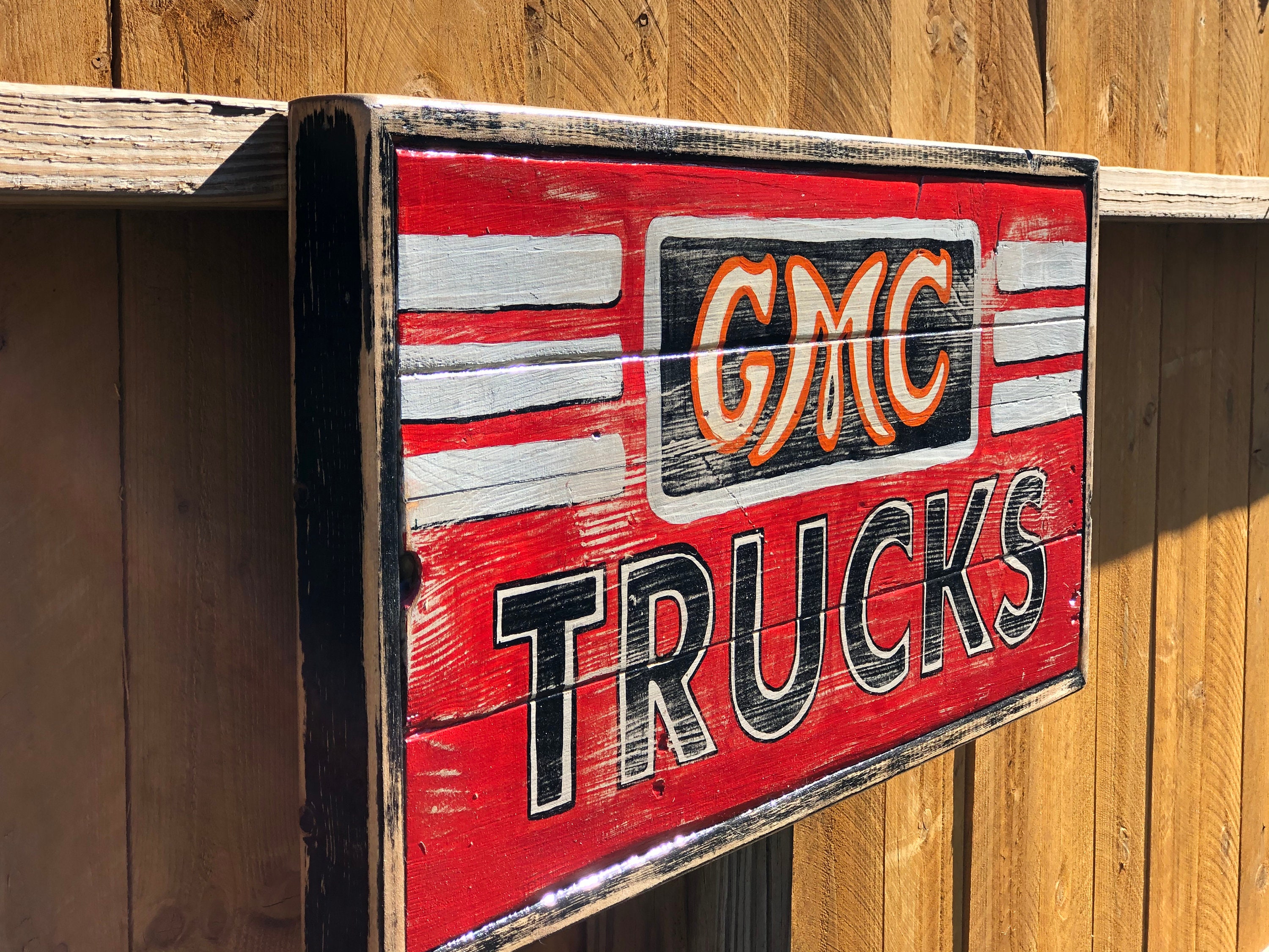 Rustic GMC Trucks Sign Chevy | Etsy