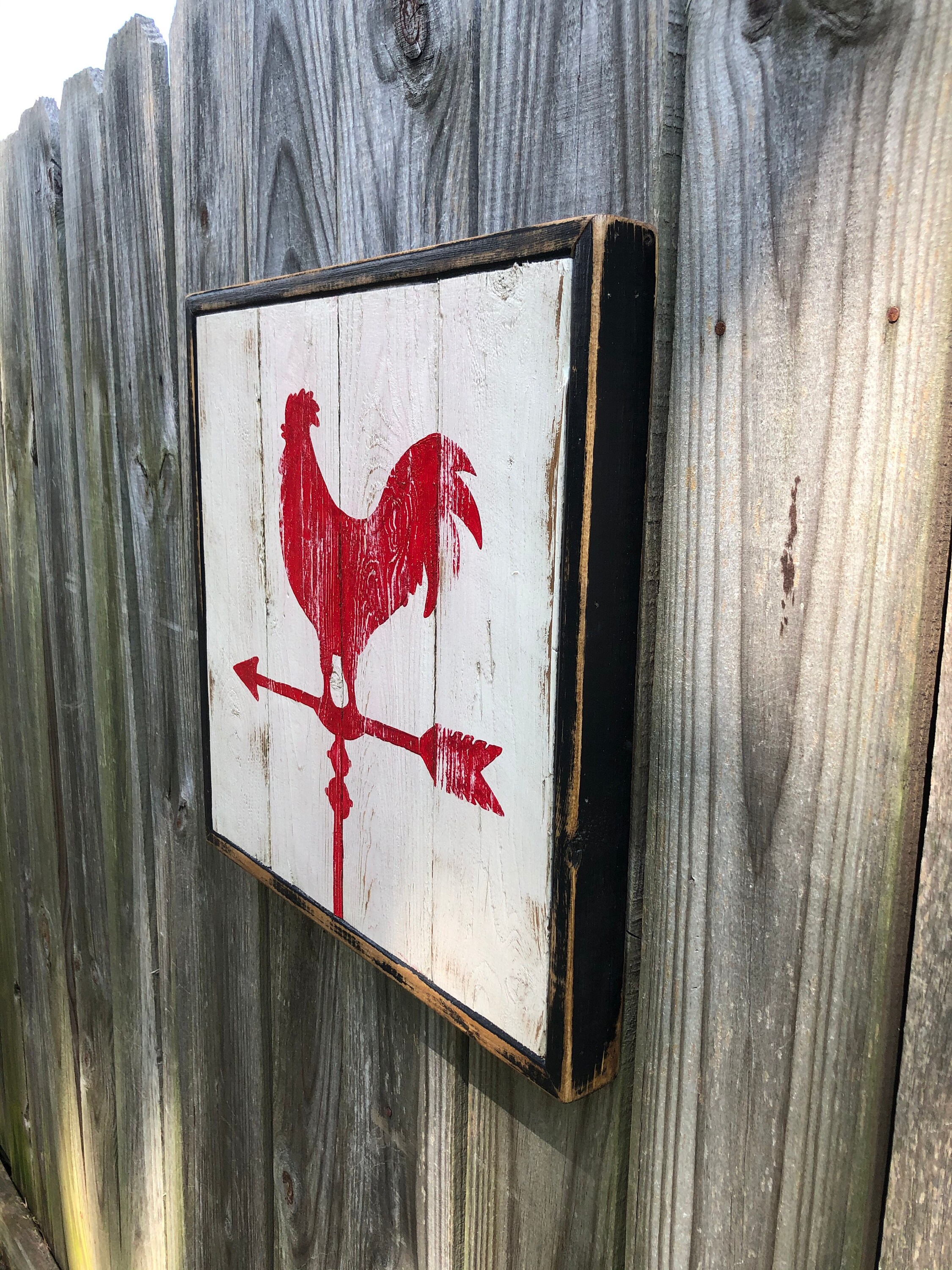 Rustic Chicken Sign Rooster Vintage | Etsy