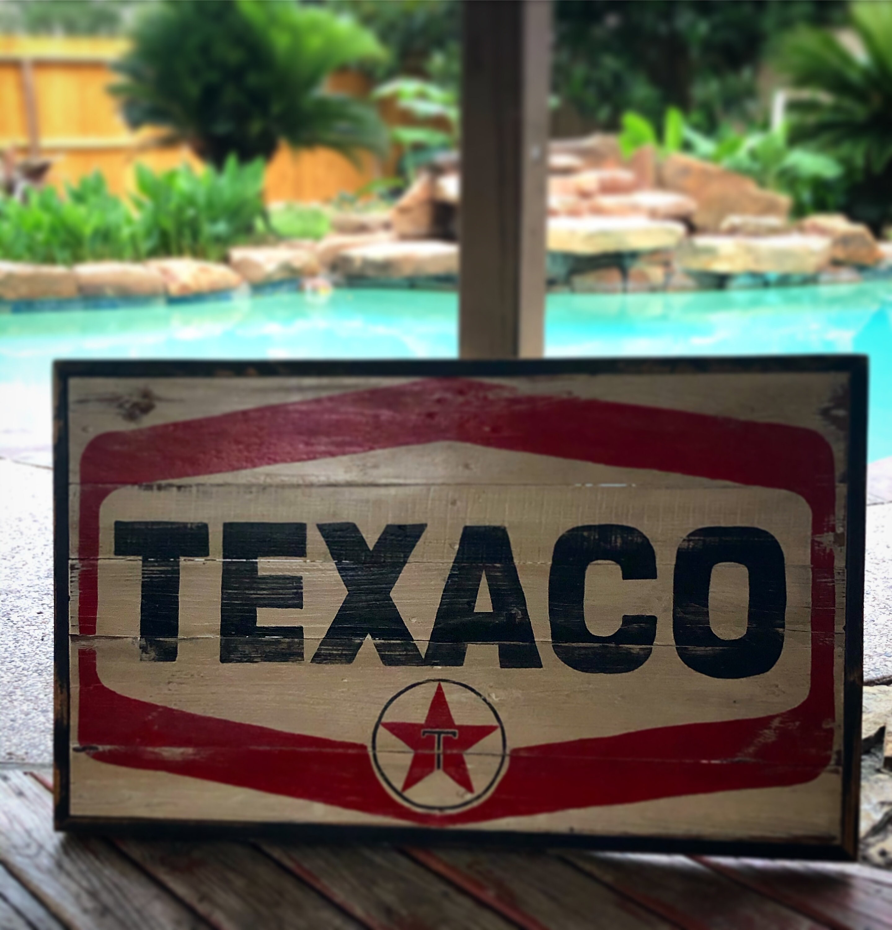Large Rustic Texaco Gas Sign | Etsy