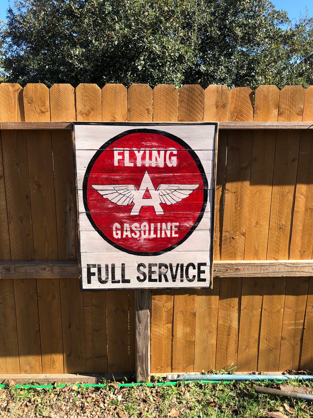 Large Rustic Flying A Gas Sign - Etsy