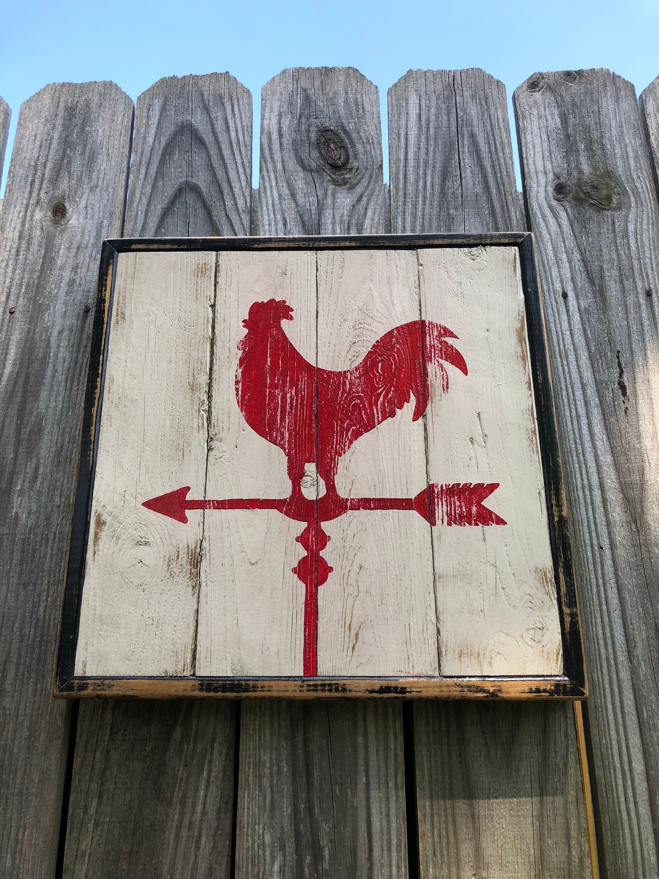 Rustic Chicken Sign Rooster Vintage | Etsy