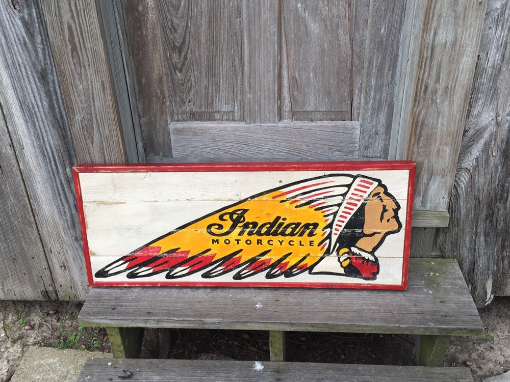 Vintage Indian Motorcycle Sign - Etsy