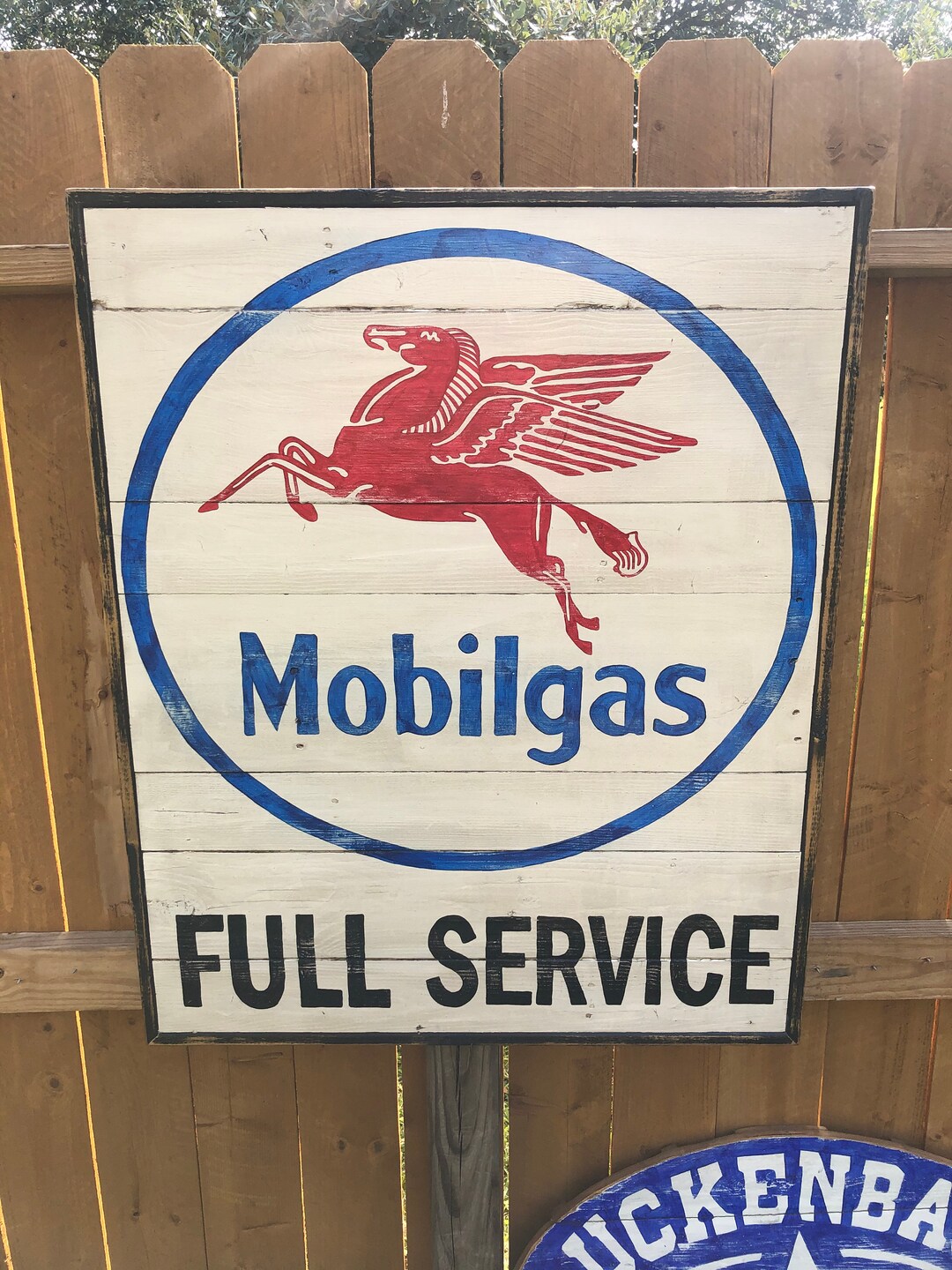 Large Rustic Mobil Gas Sign Pegasus - Etsy