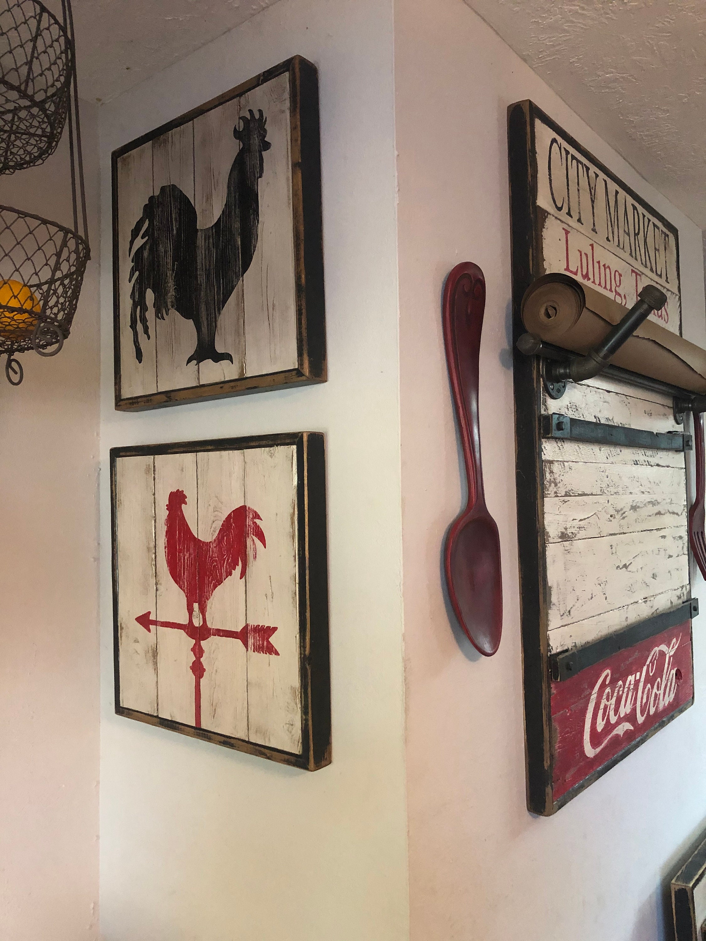 Rustic Chicken Sign Rooster Vintage - Etsy