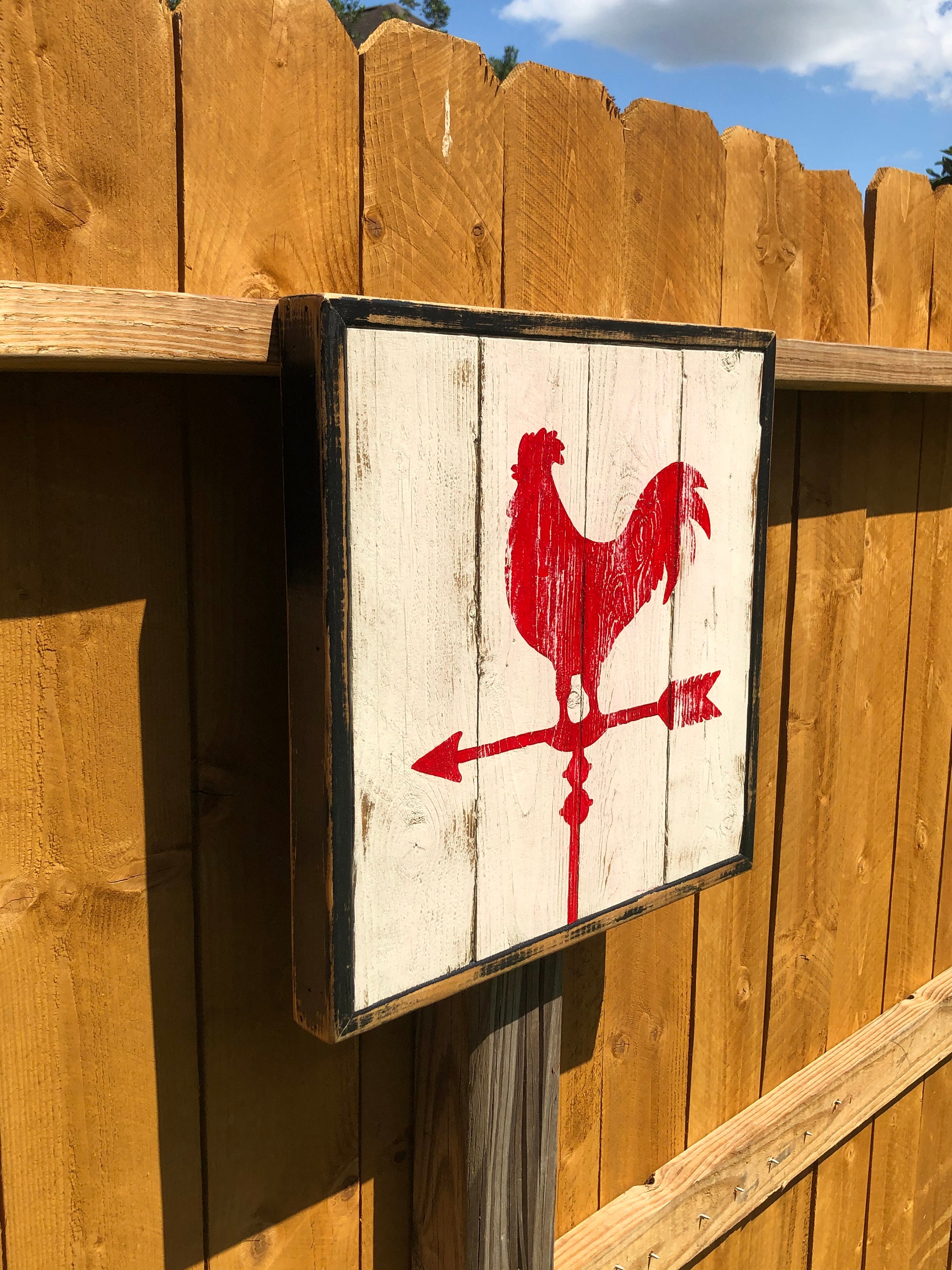 Rustic Chicken Sign Rooster Vintage | Etsy