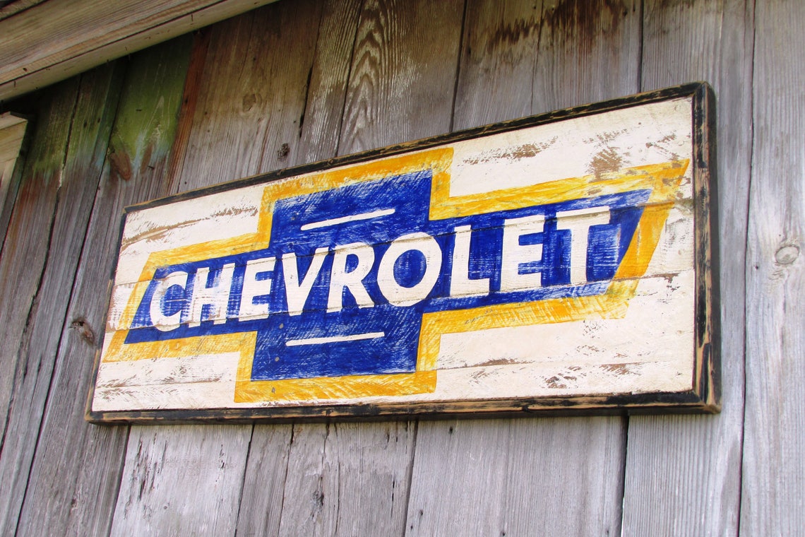 Rustic Chevrolet Sign Chevy - Etsy