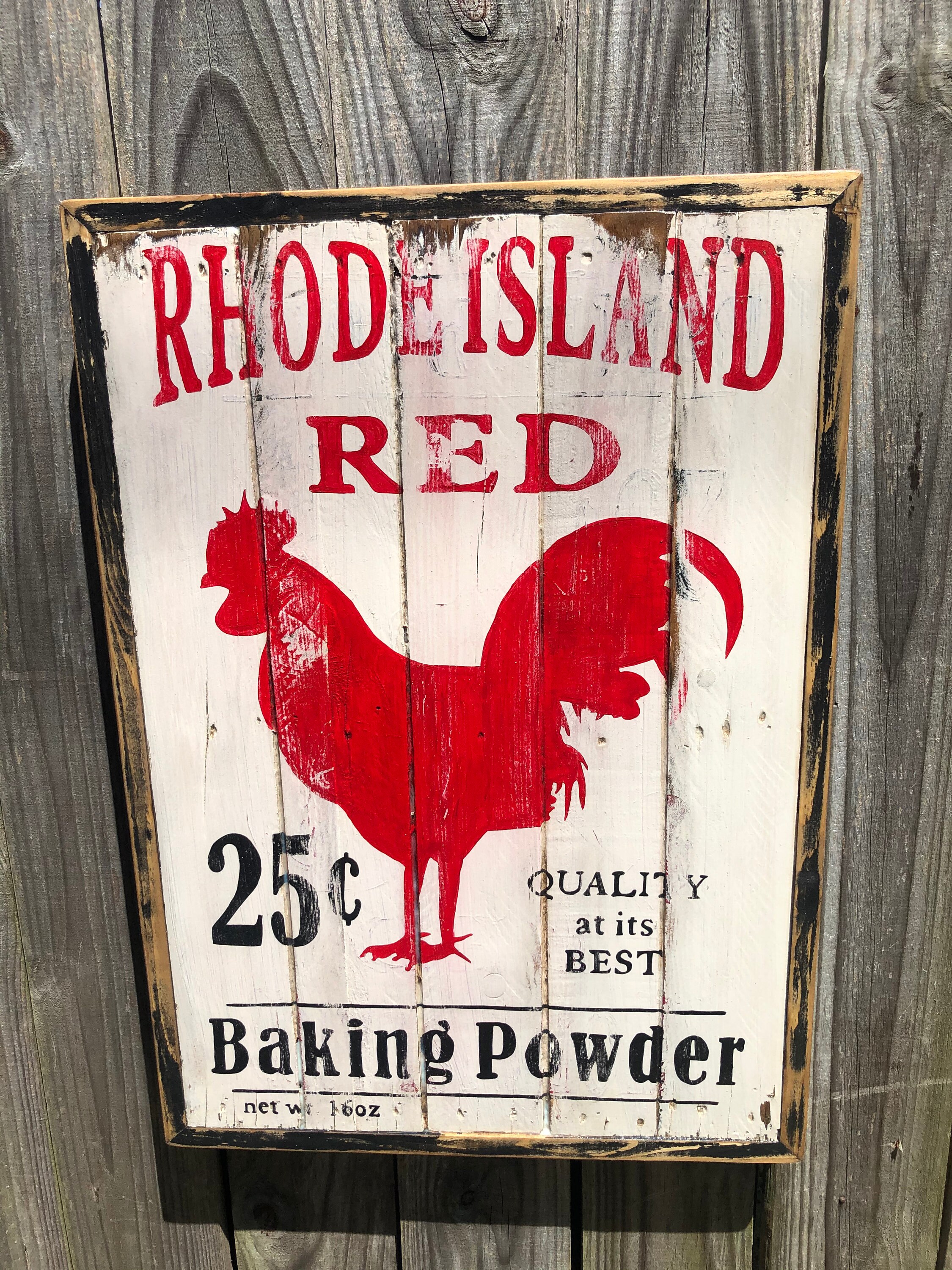 Rhode Island Red Rooster Kitchen Sign | Etsy
