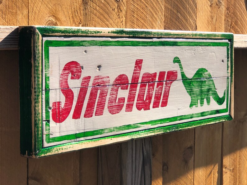Vintage Rustic Sinclair Gas Sign - Etsy
